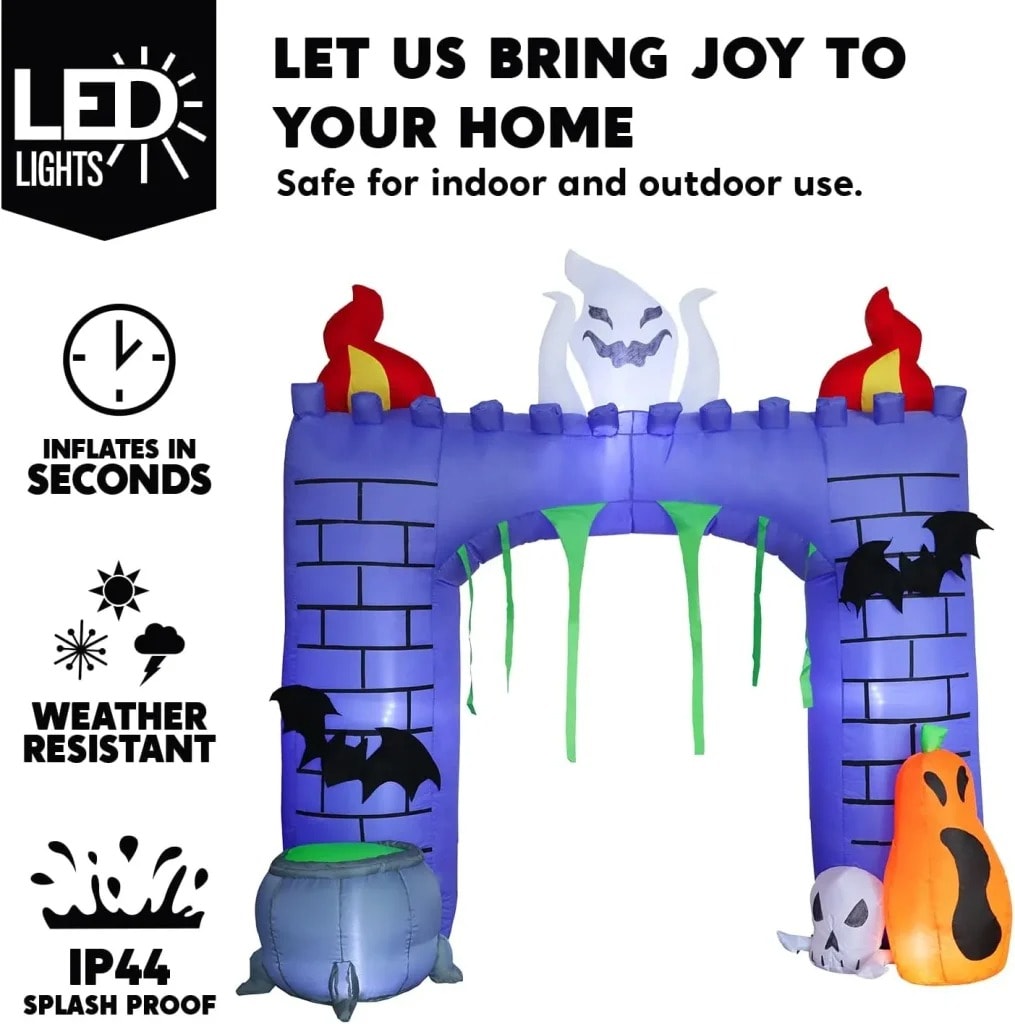 SYNCFUN 6-ft Freestanding Lighted Haunted House Inflatable 31654 at ...