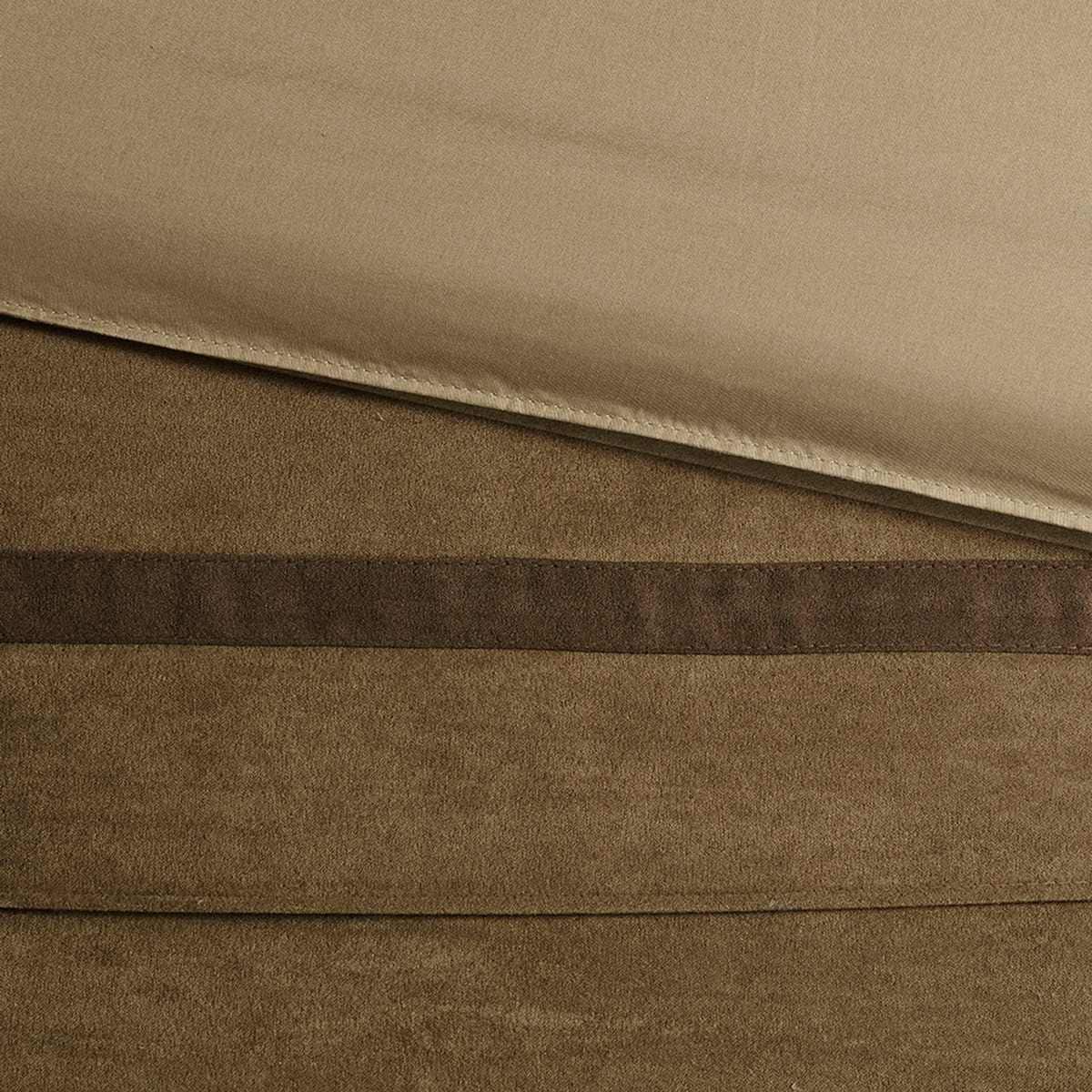 Vynxaria 7 PC Pieced Faux Suede Comforter Set Natural King in the ...