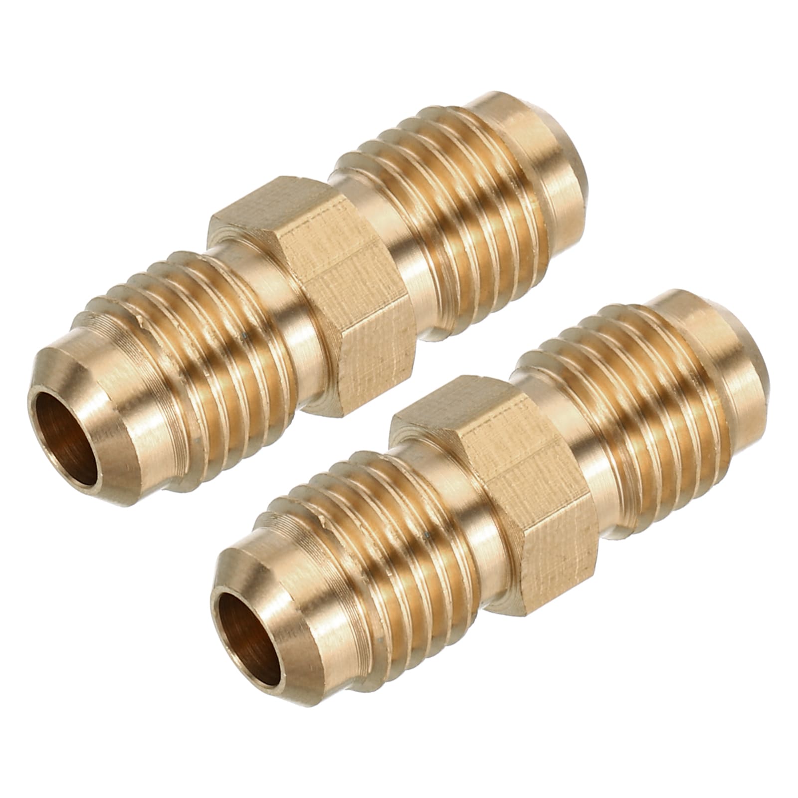Unique Bargains Brass Tube Coupler 1/4 Inch Flare x 1/4 Inch Flare Male ...
