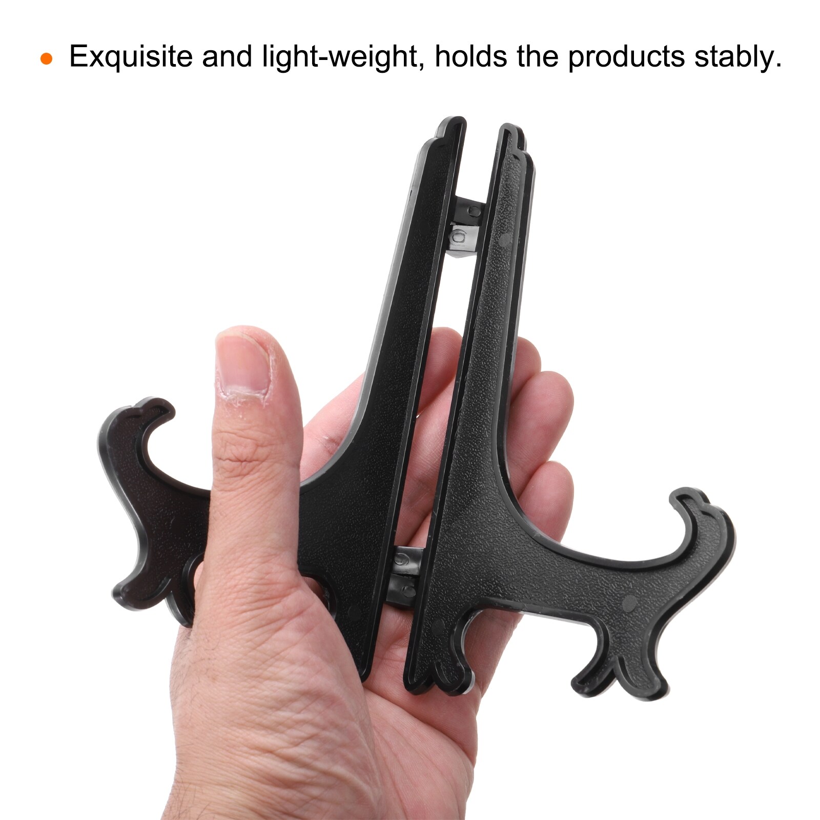 Unique Bargains 12pcs 6 Inch Black Acrylic Easel Display Stands ...