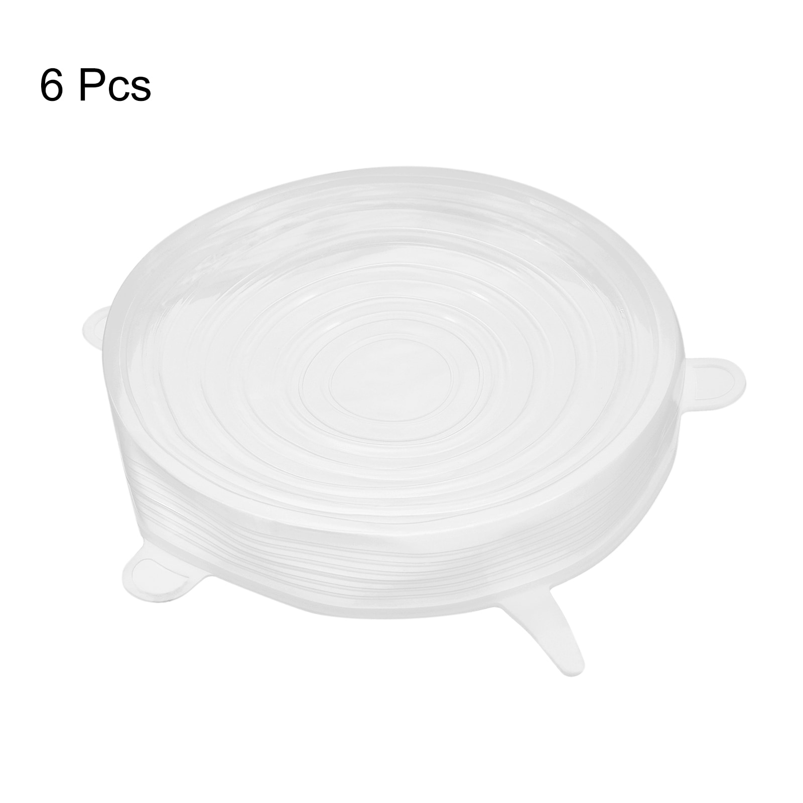 Unique Bargains Silicone Stretch Lids 6Pack 5.71inch Round Container ...
