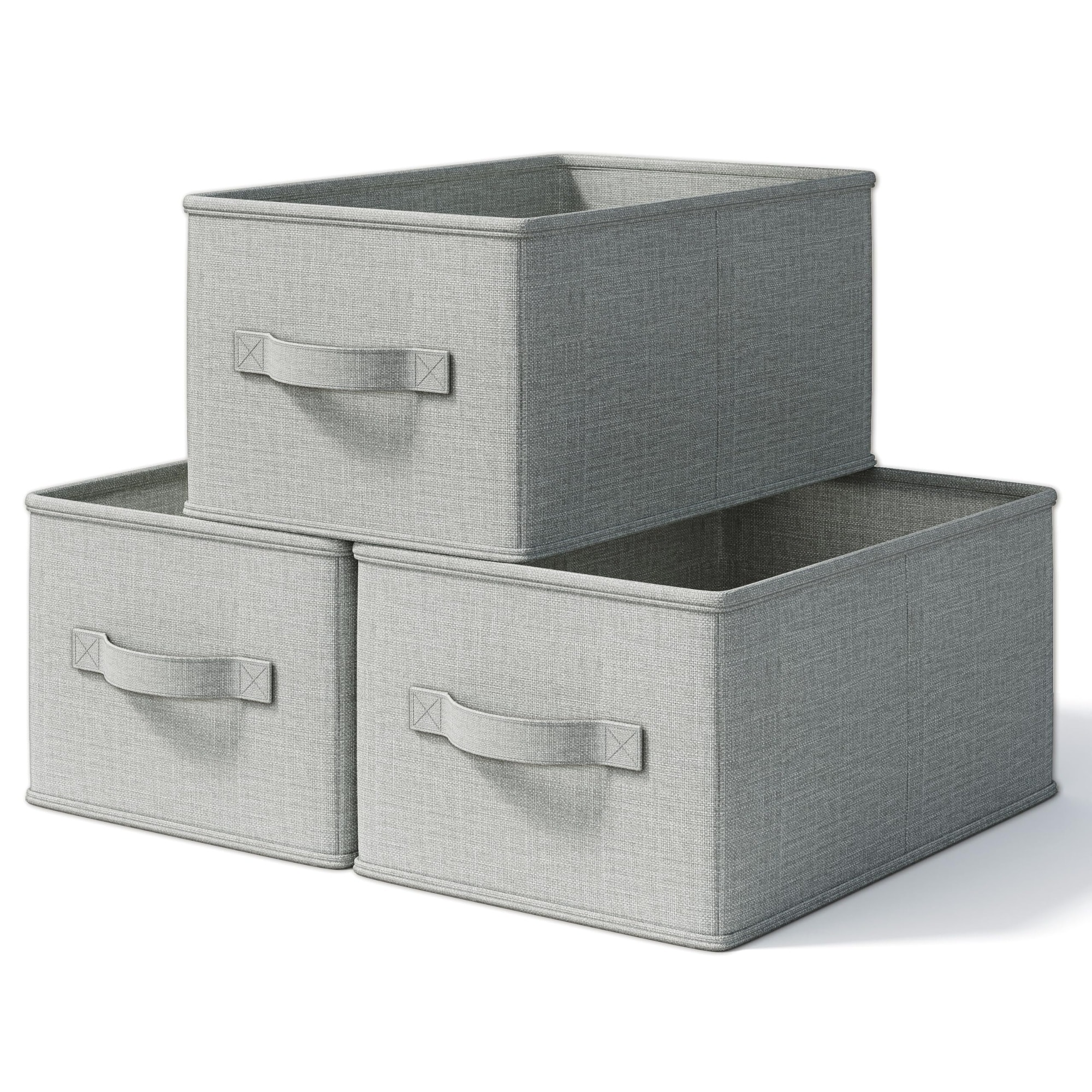 Vrbgify 3 Pack Fabric Storage Bins for Shelves 14.75 x 10.25 x 8.25 ...