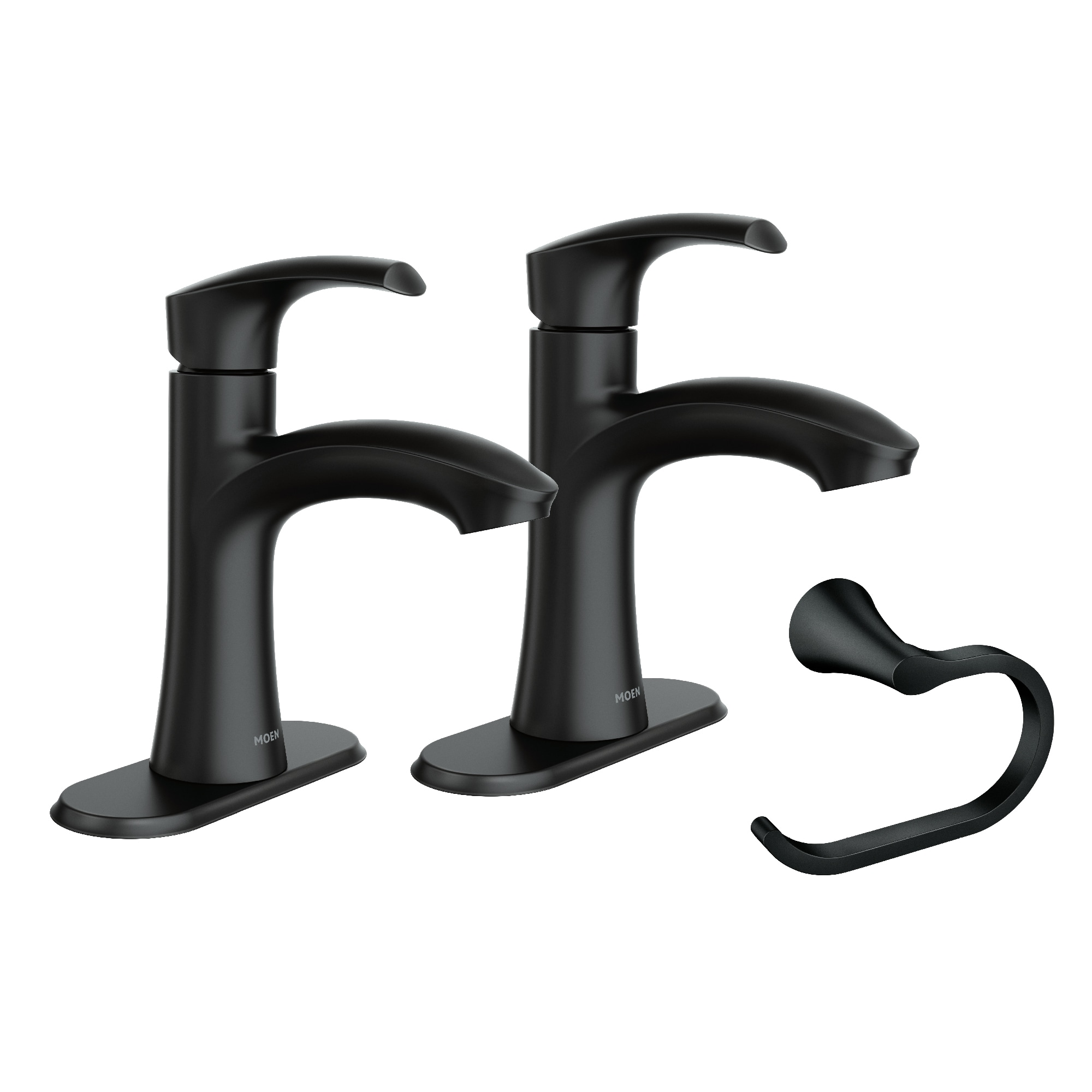 Shop Moen Graeden Single Handle Bathroom Faucet 2 Pack with Towel Ring ...