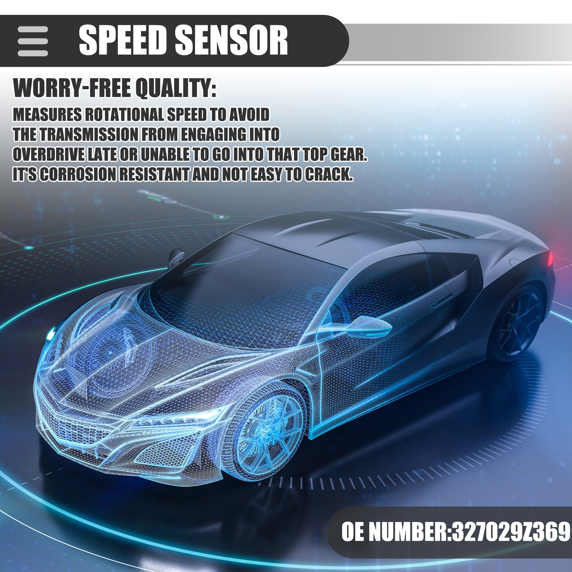 Unique Bargains Speed Sensor Transmission Vehicle Speed Sensor for ...