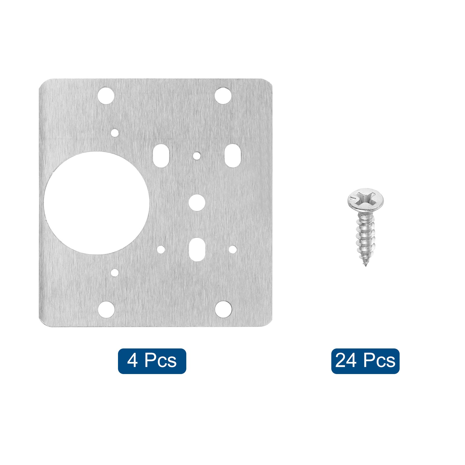 Unique Bargains 4 Pcs 85x80mm / 3.35inchx3.15inch Cabinet Hinges Repair ...