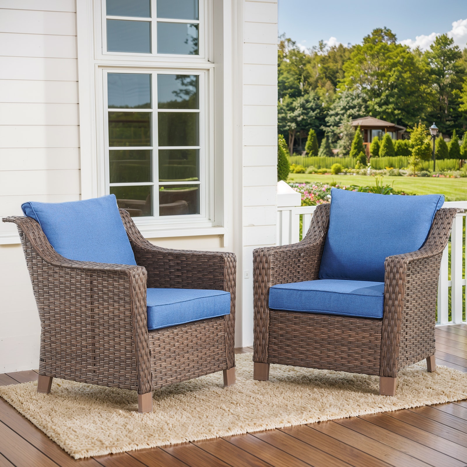 0 Outdoor Wicker Patio Chairs Set of 2 in the Patio Chairs department at Lowes