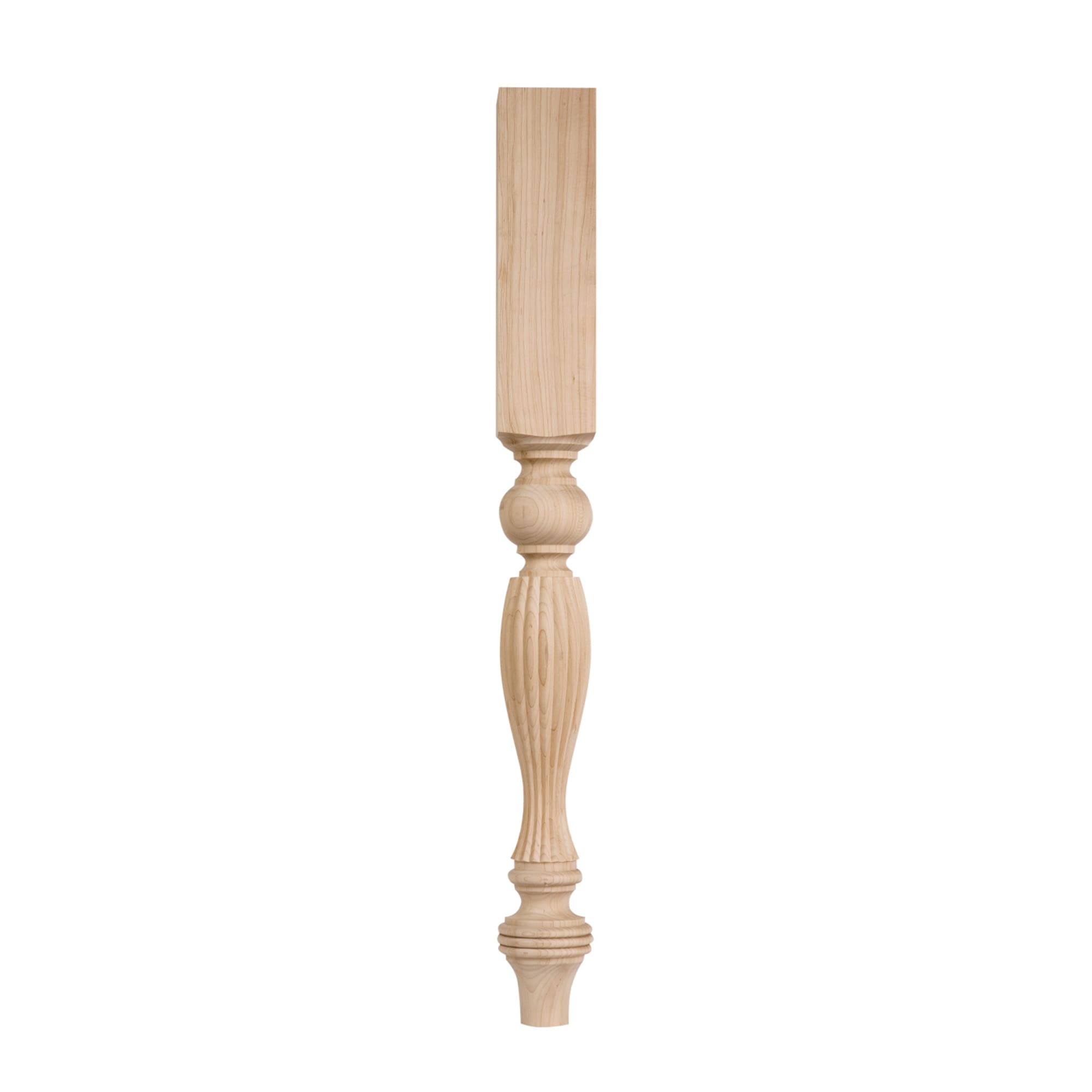 Waddell 3.75-in x 35.25-in Grooved Cherry Wood Kitchen island leg in ...
