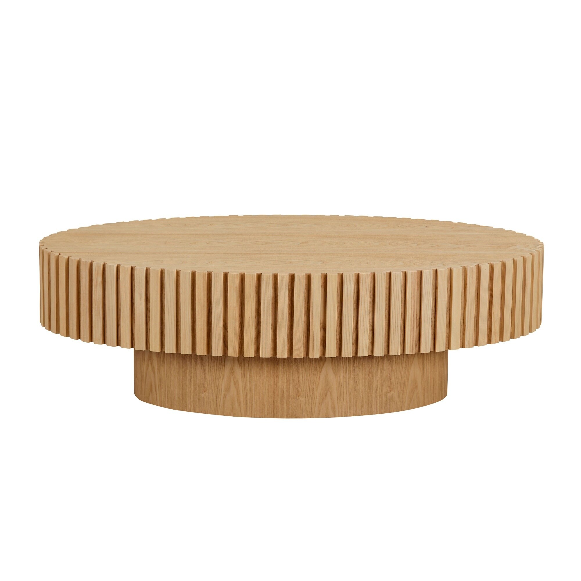 Horizons Prime 44 inch Natural Ash MDF Modern Handcraft Drum Coffee ...
