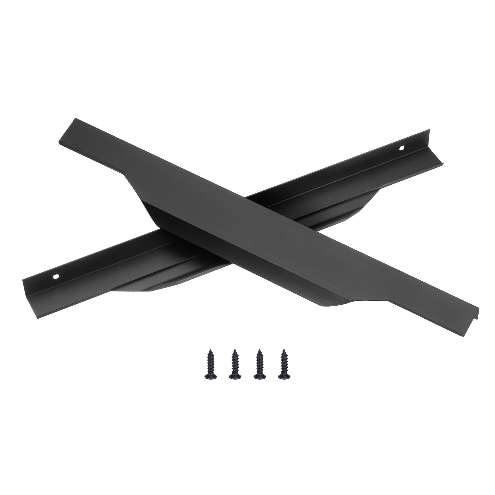 Unique Bargains Pack of 10 Finger Edge Pull for Cabinets Aluminum Alloy ...