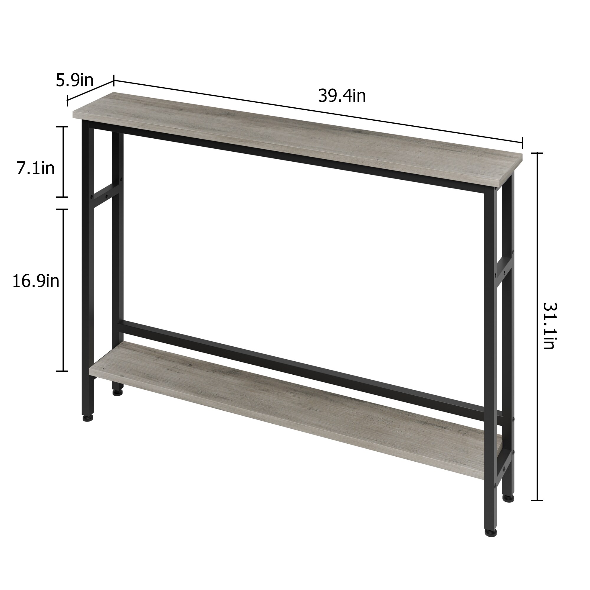 IdealHouse Narrow Console Table- 39.4 Inch Sofa Table With Height ...