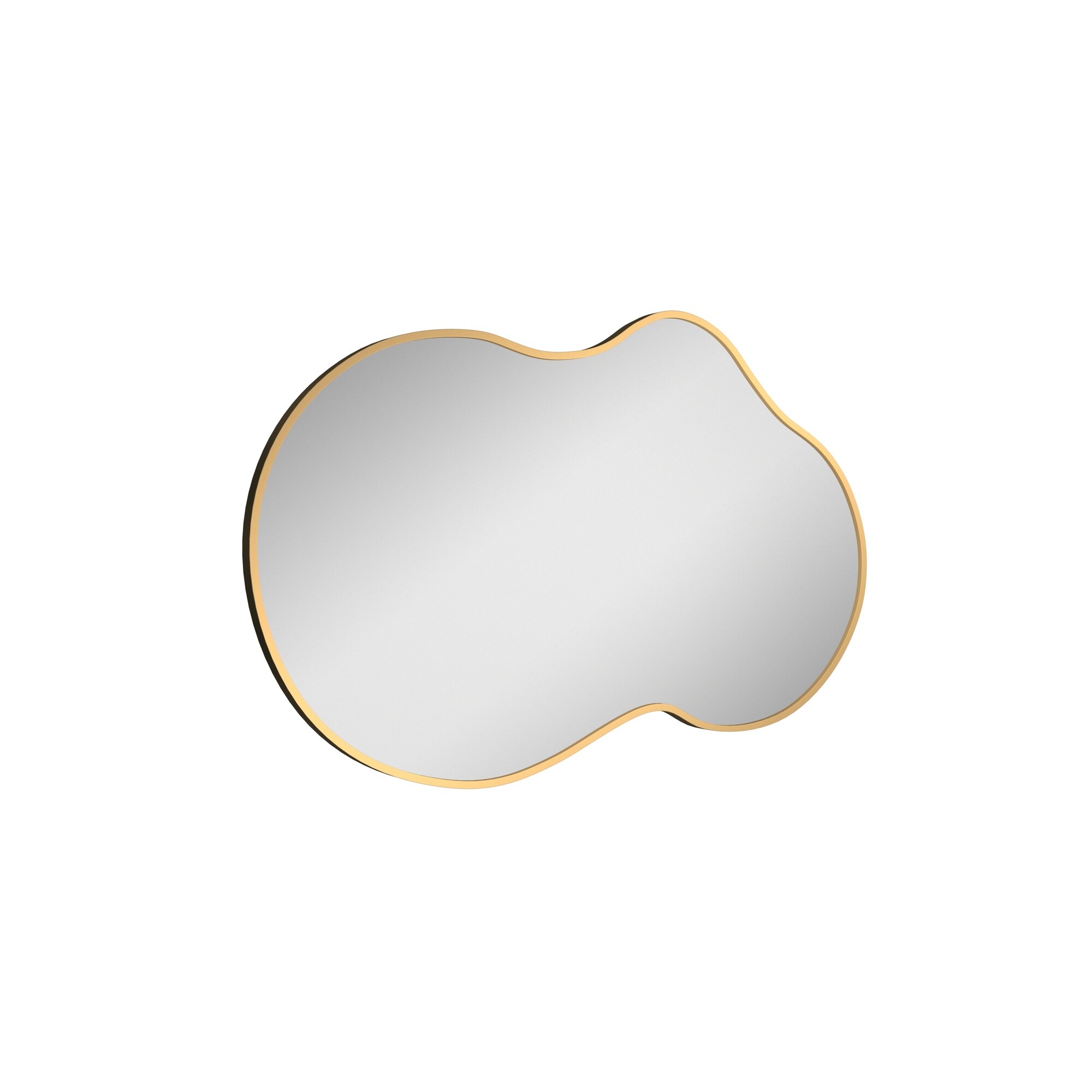 Boyel Living 32 in W x 20 in L Gold Cloud Shaped Aluminum Framed Wall ...
