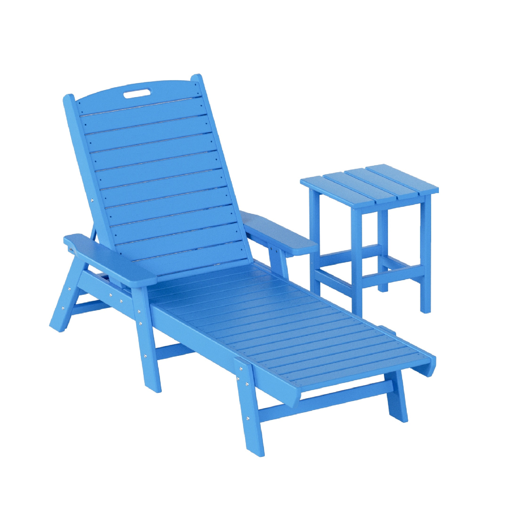 Westin Furniture Laguna Set of 2 Stackable Pacific Blue Plastic Frame ...