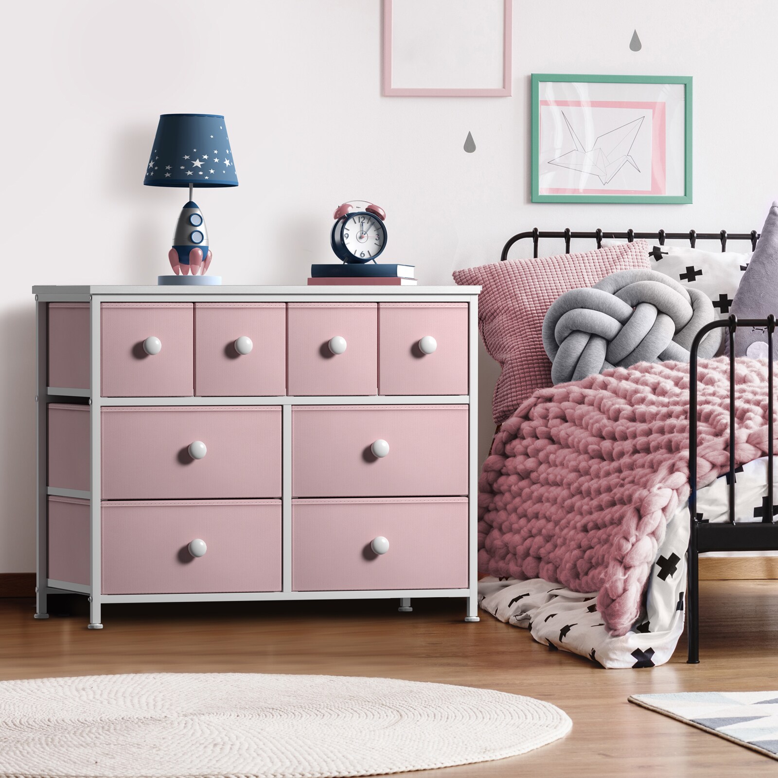 SORBUS 8 Drawers Chest Dresser with Knob Handle Great for Household ...