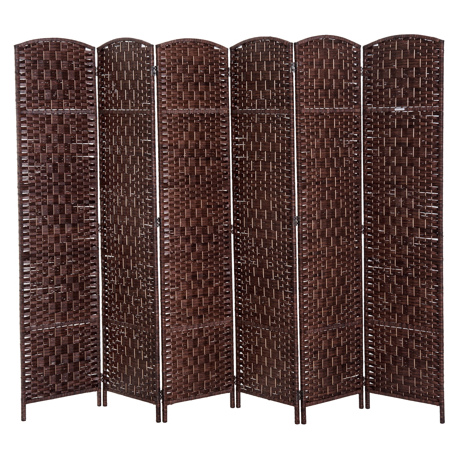 HomCom Room Divider 6 Panel Folding Privacy Screen 6FT Tall Portable ...