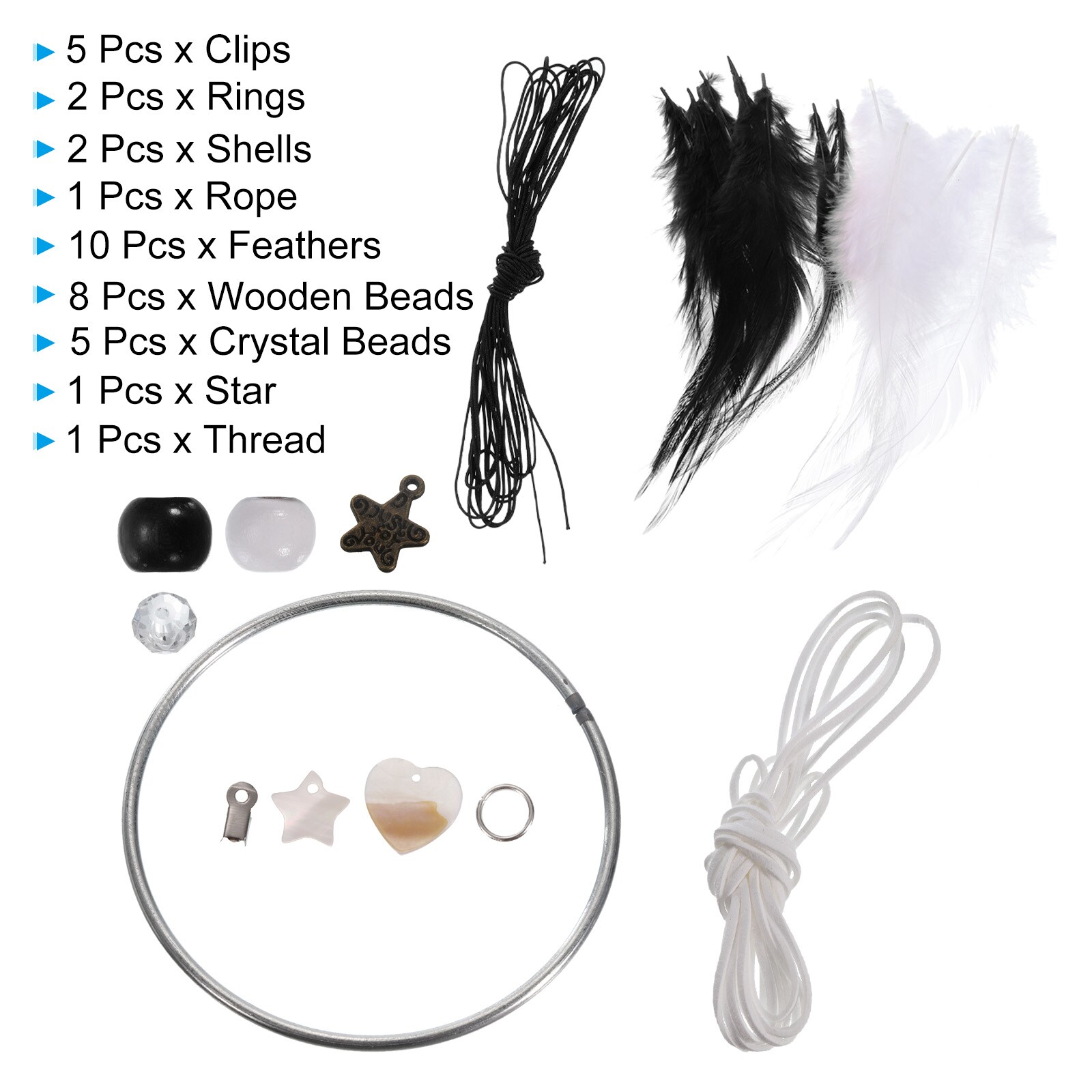 PATIKIL DIY Dream Catcher Kit Making Dream Catcher Supplies Wall ...