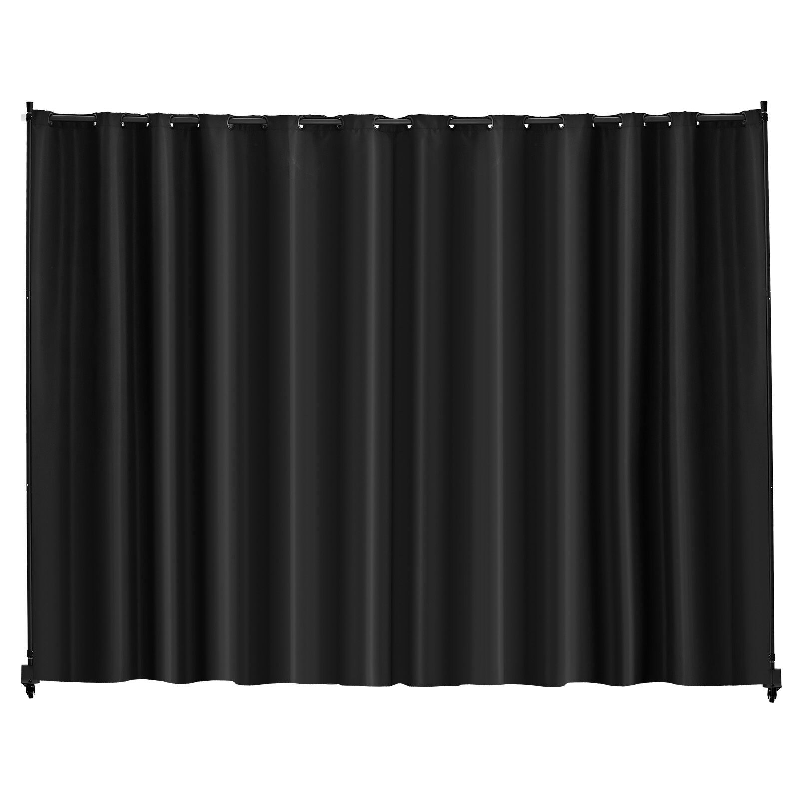 JUSHUA Room Divider Portable Panel Room Divider with Wheels Curtain ...