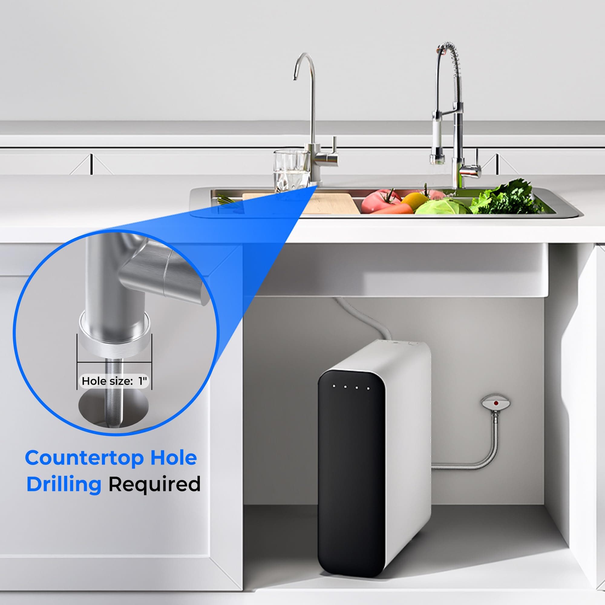 Etokfoks 3 Stage Under Sink Water Filter System 0.01 Micron ...