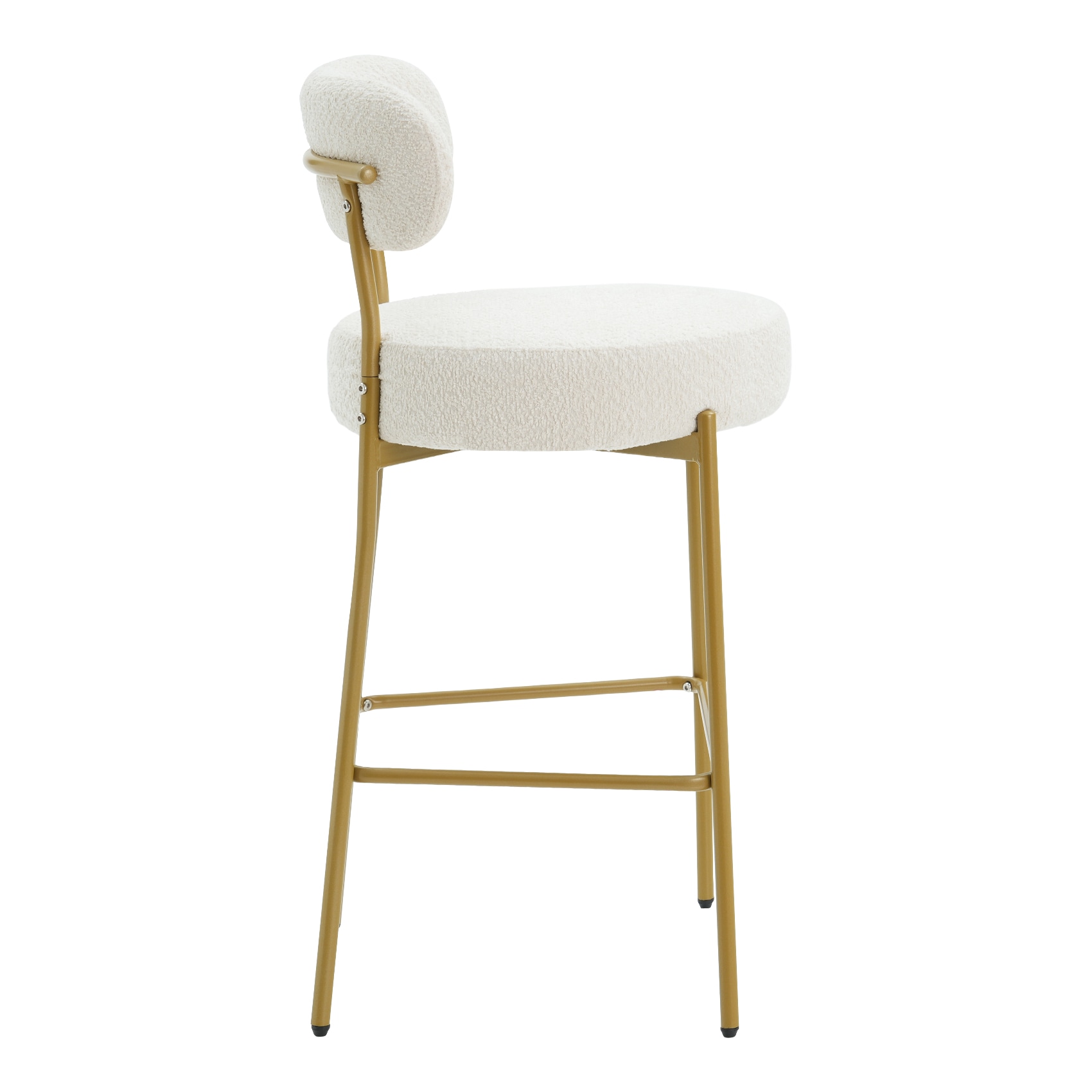 DYHOME Set of 2 Bar Stools 24-in Counter Height Bar Stools Mid-Century ...