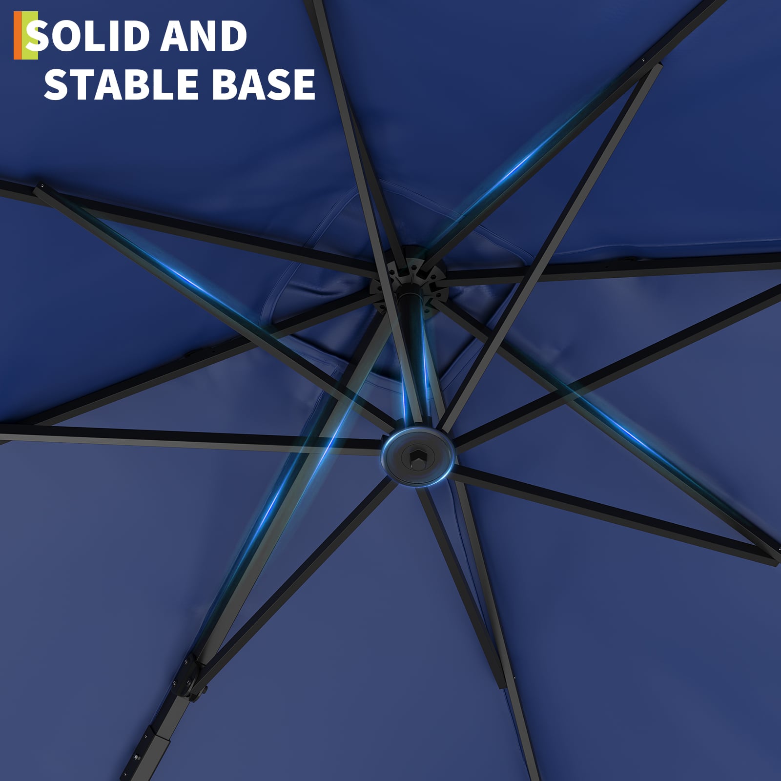Garvee 10 Ft Square Patio Umbrella Outdoor Cantilever Umbrella 360 ...