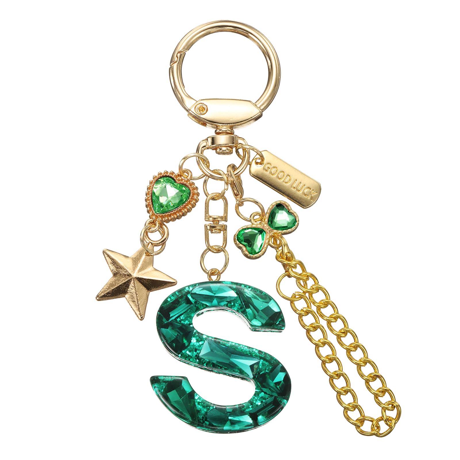PATIKIL Initial Letter Keychain for Women Cute Letter Keychains Bling ...