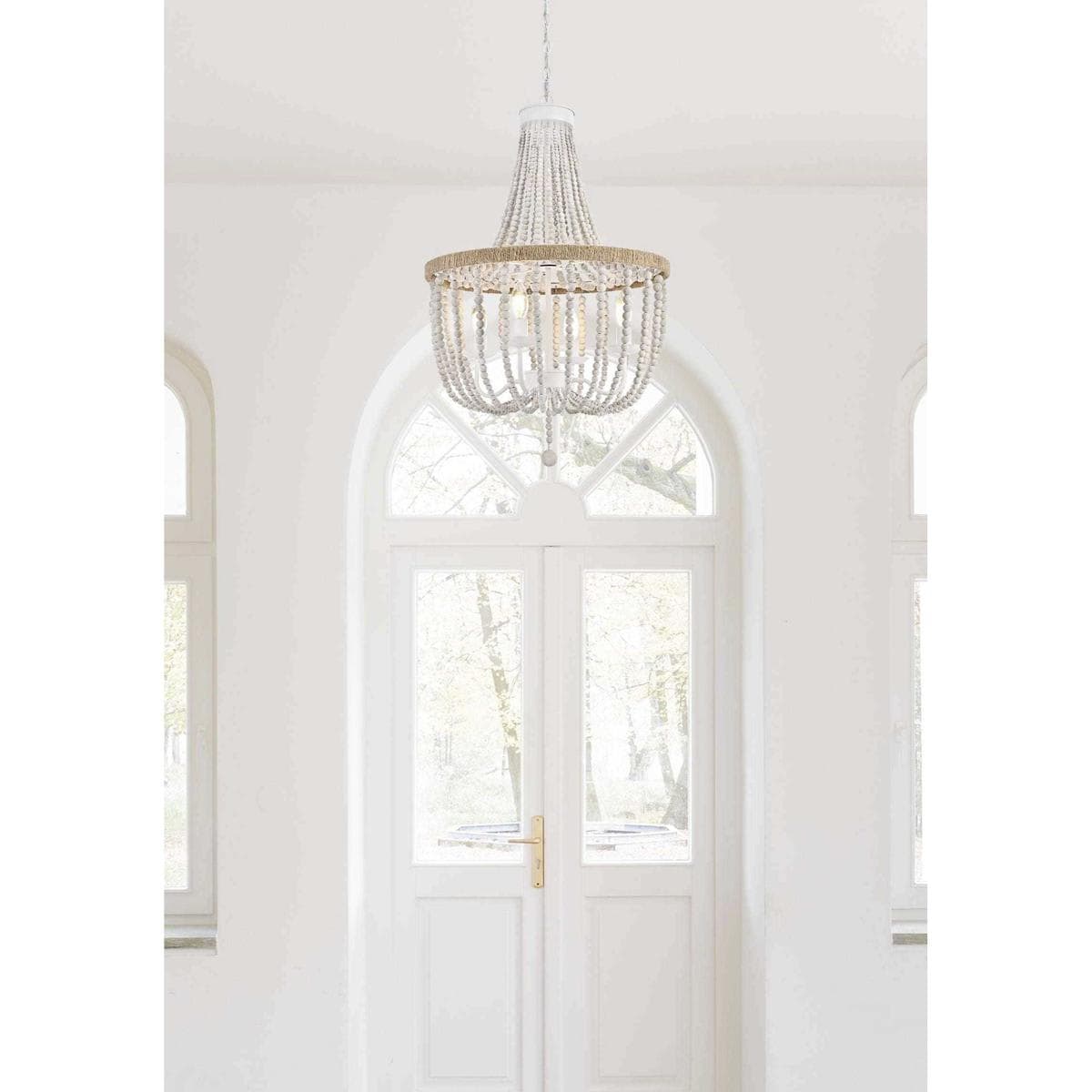 Elegant Lighting Living District LD306D20WH Jolie 4 Light 20 inch ...