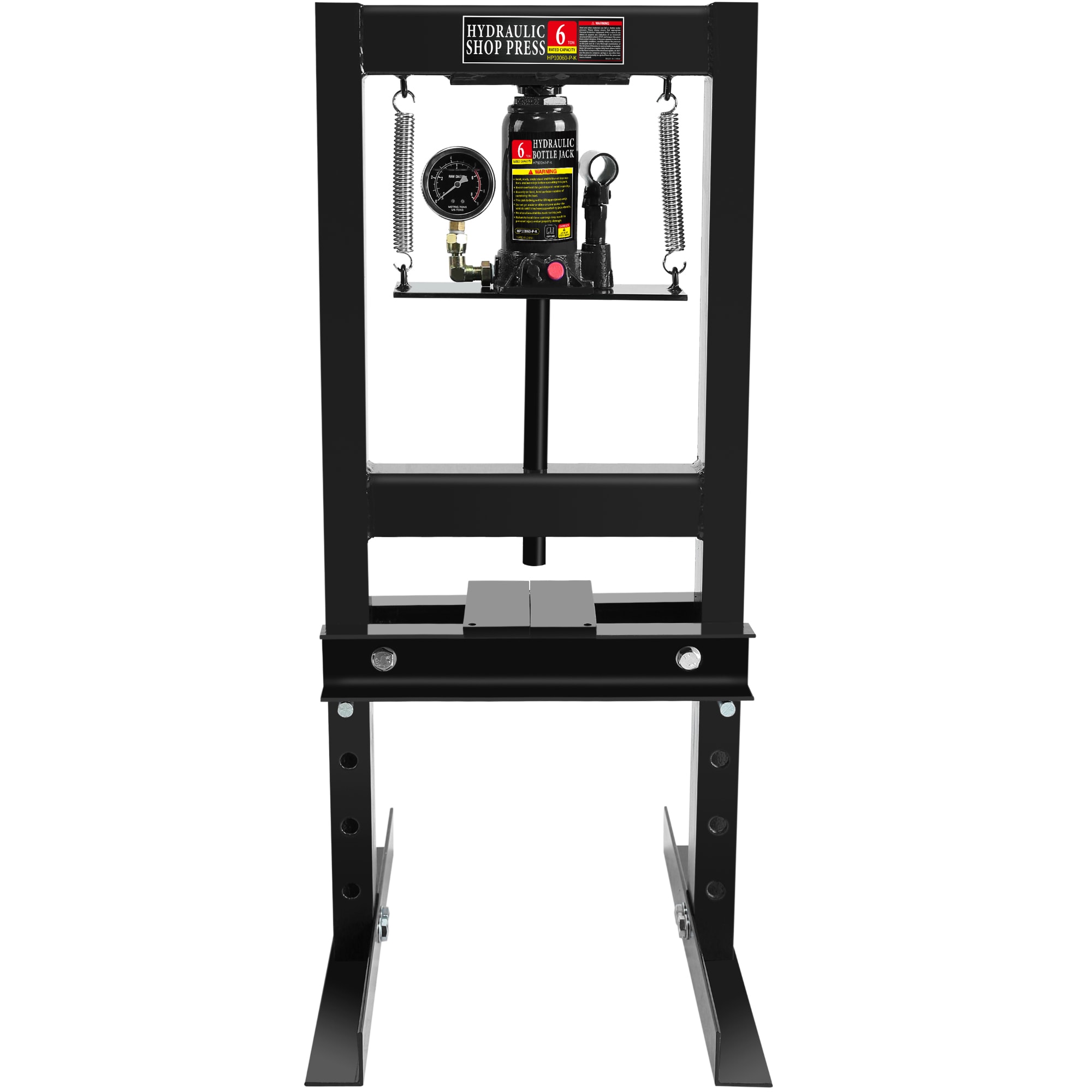 Garvee Black Hydraulic 6 Ton H Frame Garage Floor Shop Press with ...