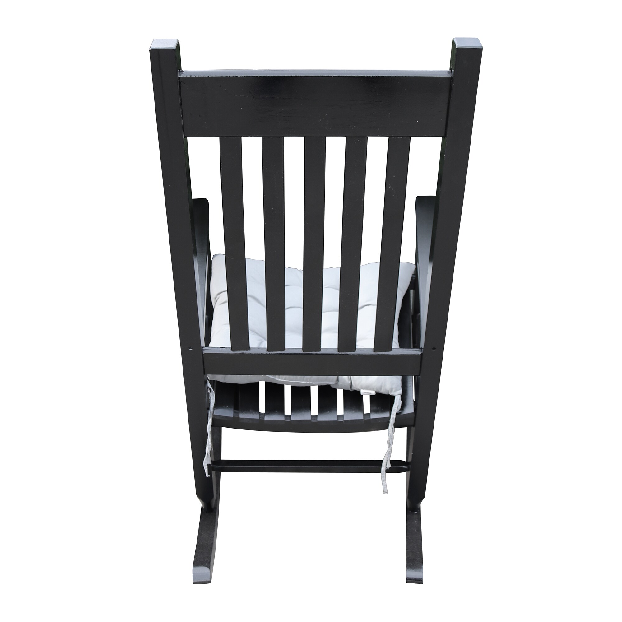 Blisstyle Wooden Porch Rocker Chair Black Without Mat Outdoor Patio ...