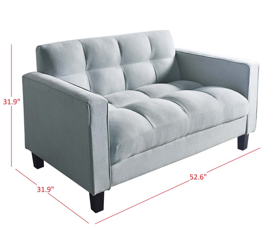 Home Design Midcentury 2 -Piece Polyester/Polyester blend Light Blue ...