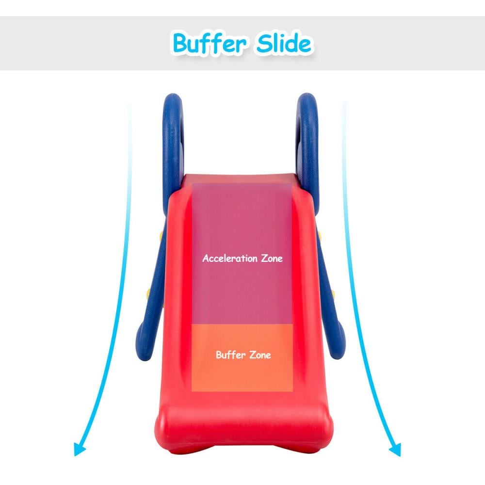 Costway 2 Step Children Folding Slide Plastic Fun Toy Up-down For Kids ...
