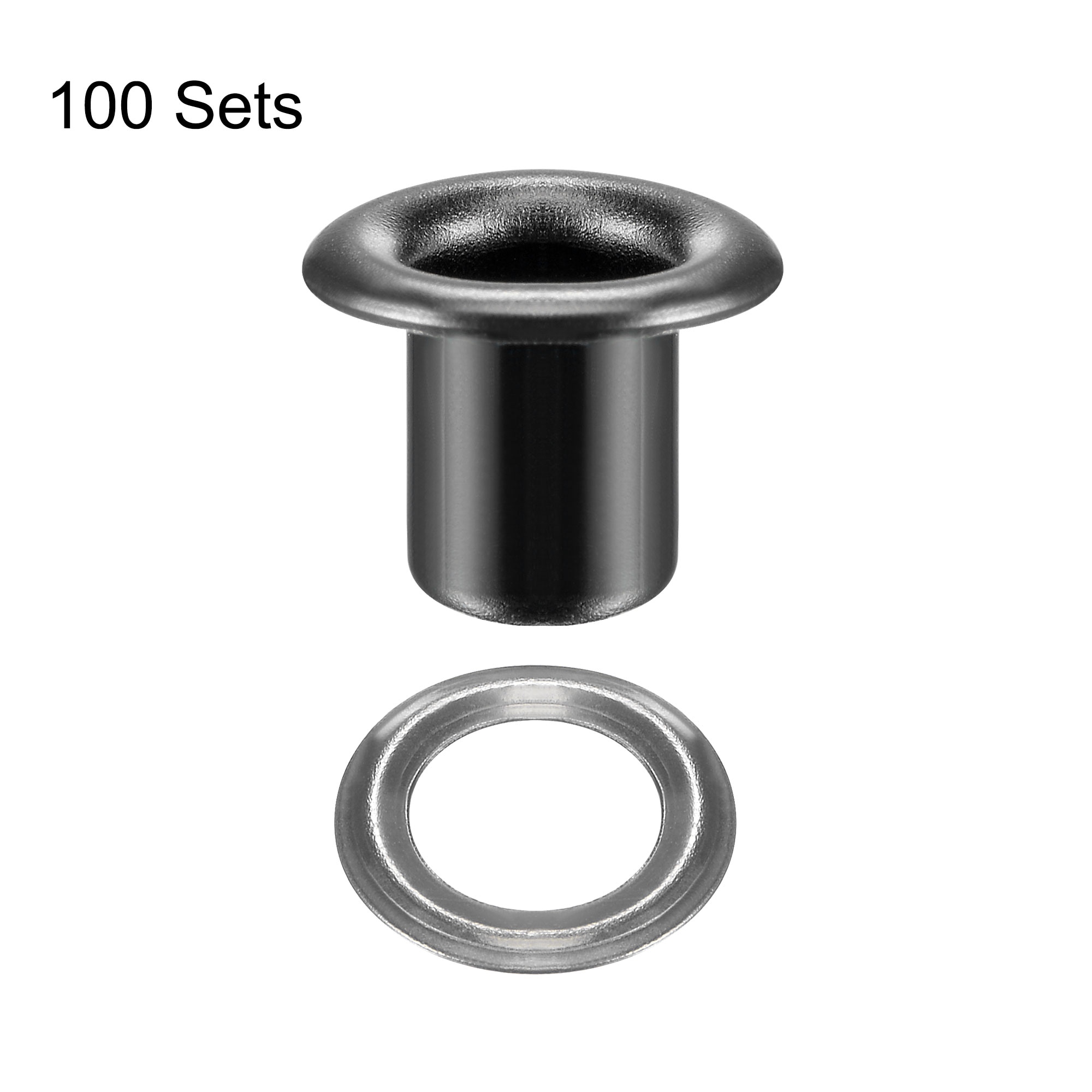 Unique Bargains 100 Sets Grommets Eyelets with Washers Kit 9 x 4.5 x ...