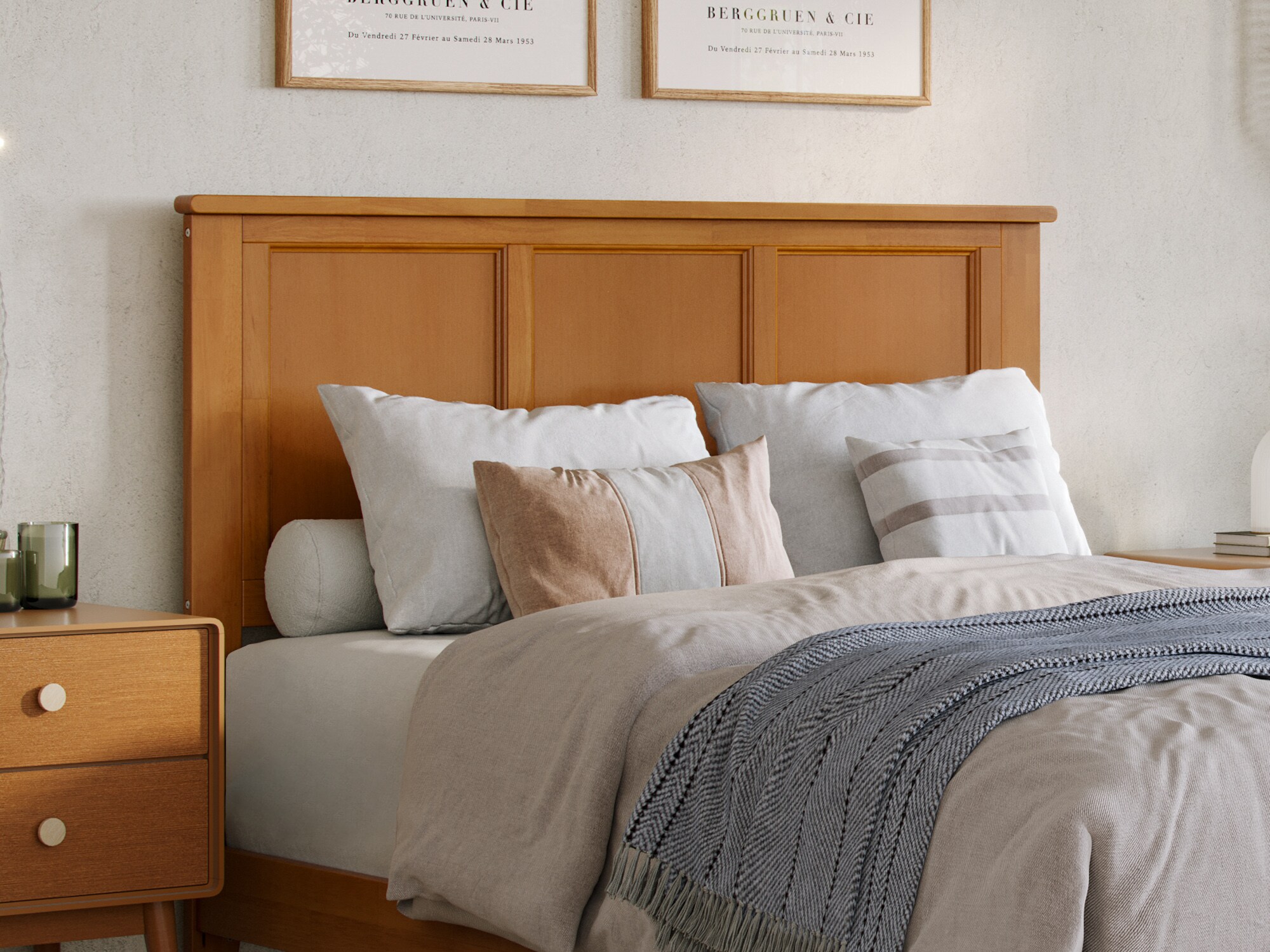 AFI Madison Light Toffee Full Wood Low-profile Bed in the Beds ...