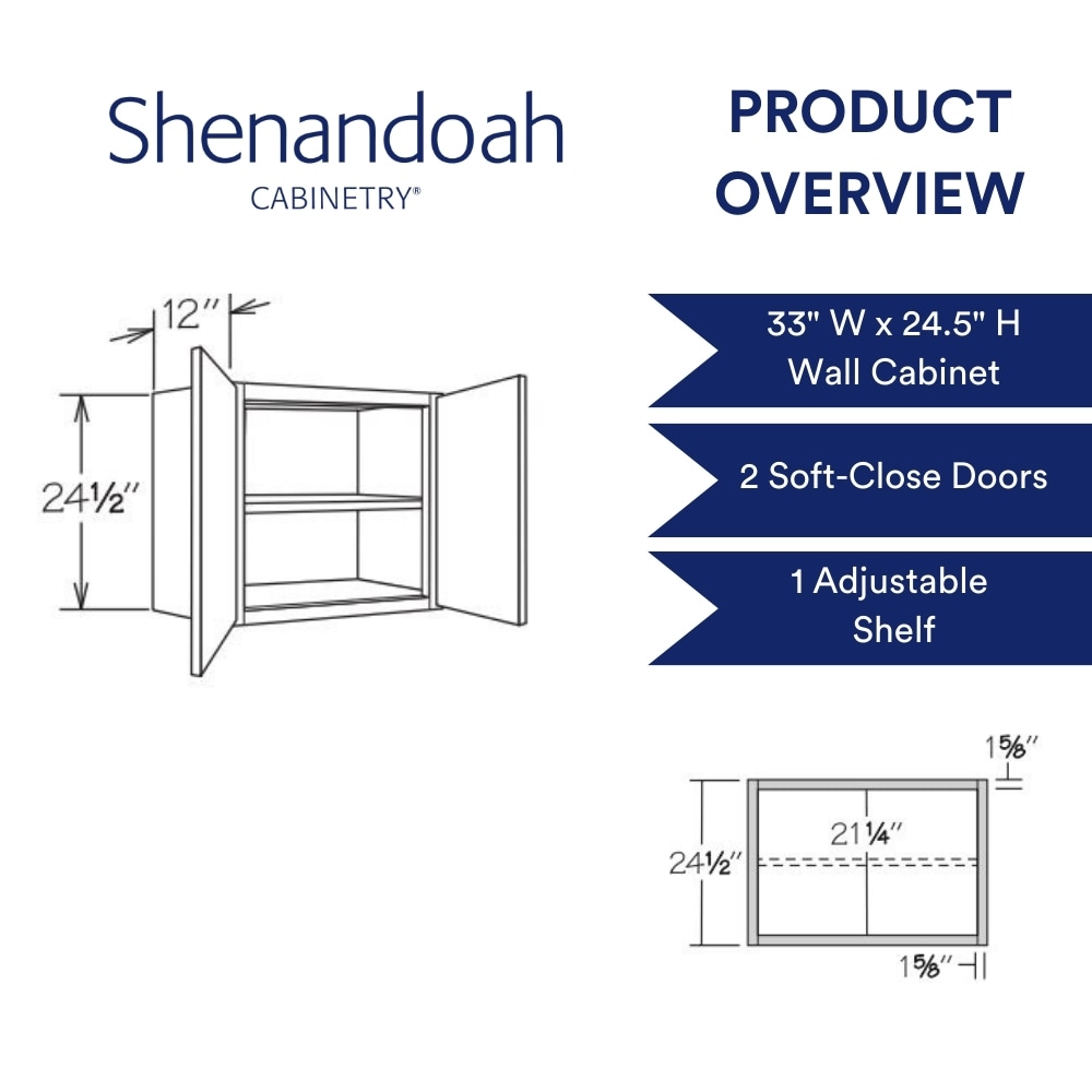 Shenandoah Stemson 33-in W x 24-in H x 12-in D Stone Painted Wall Fully ...