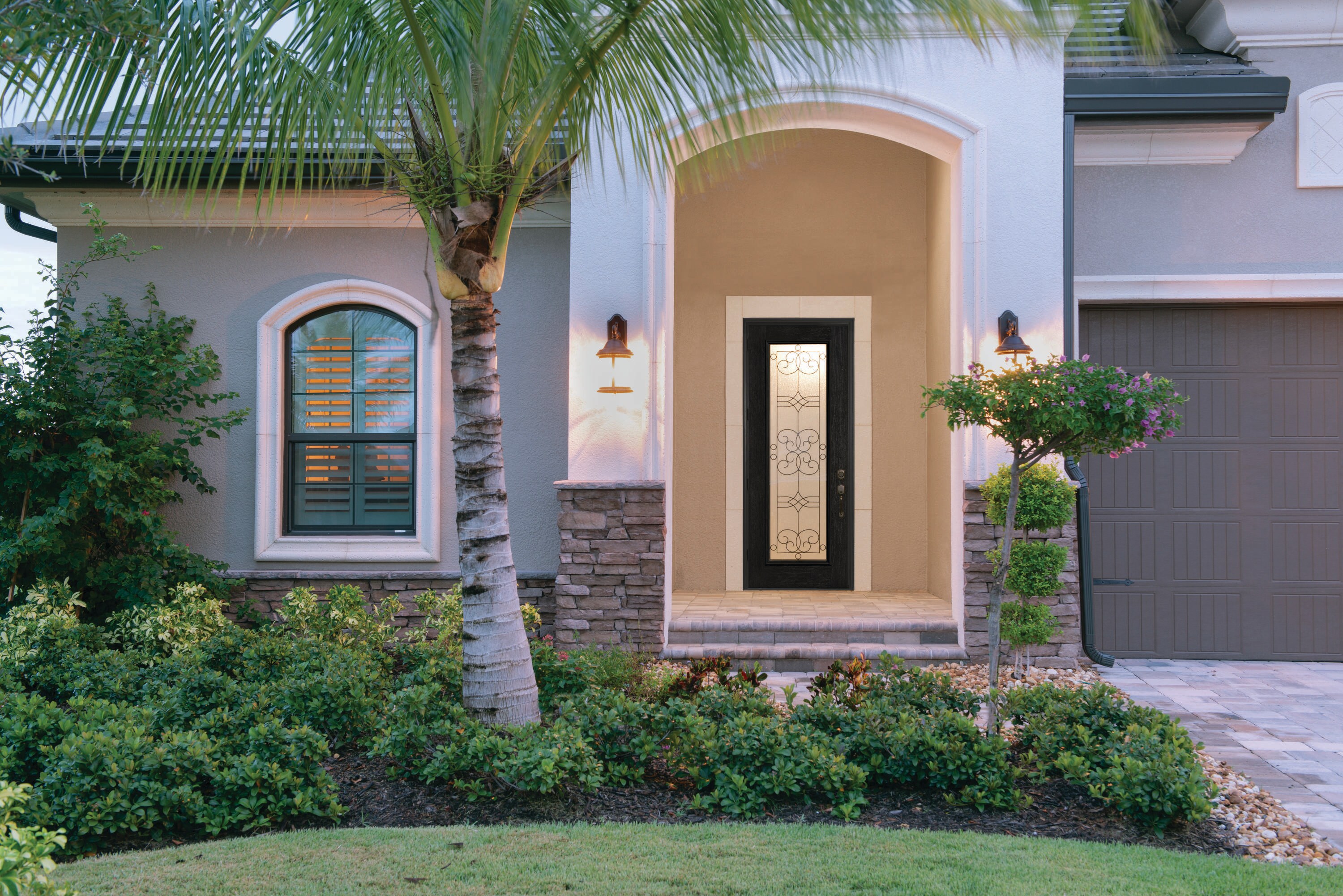 Therma-Tru SALINAS 36-in x 96-in x 6-9/16-in Fiberglass Full lite Left ...