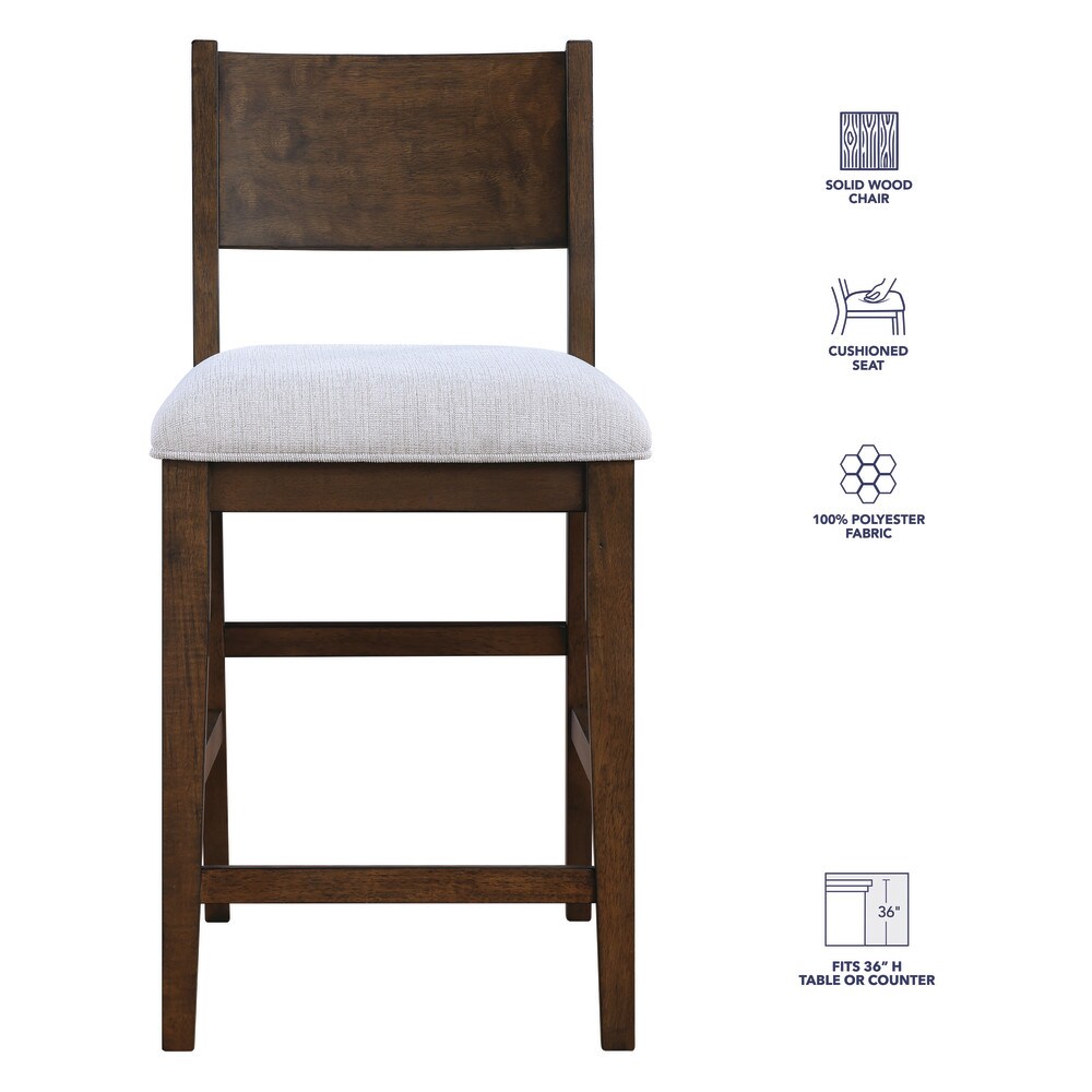Steve Silver Set of 2 Canton Transitional Polyester Upholstered Dining ...