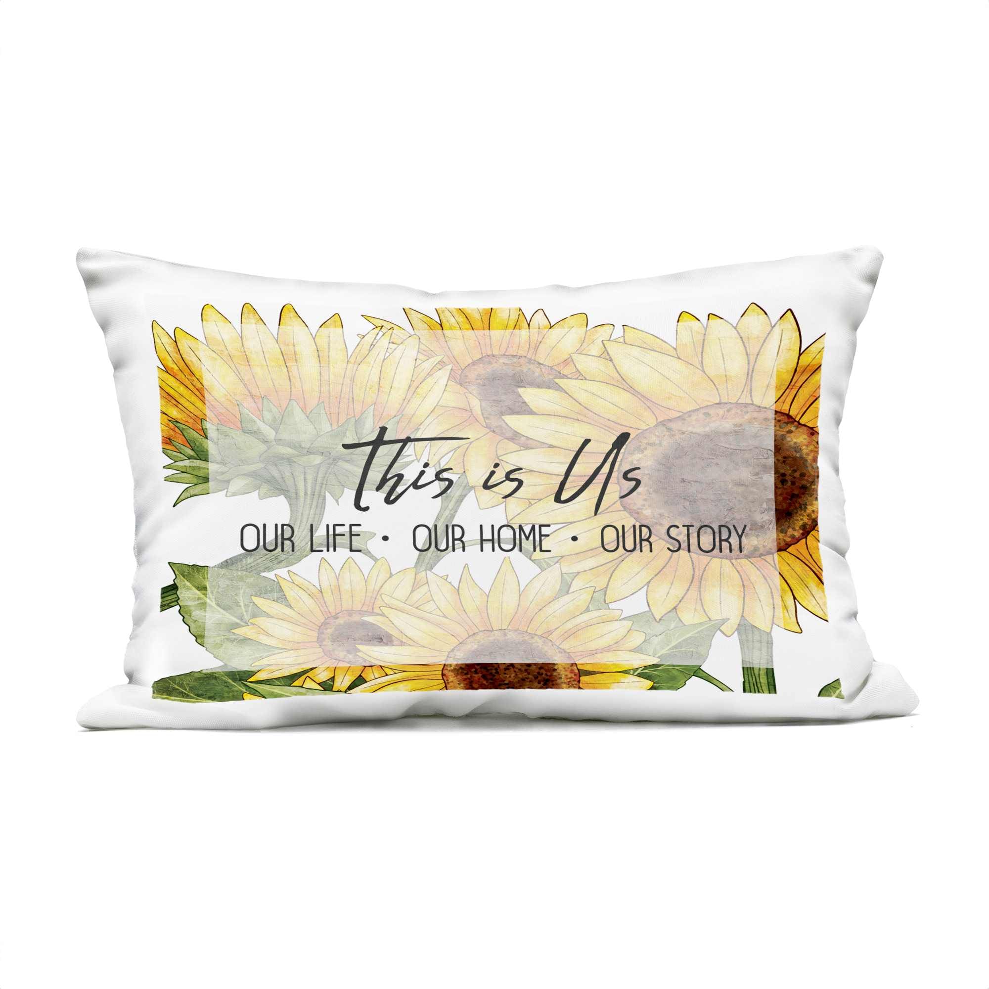 This Is Us Sunflowers Outdoor Decorative Pillows at Lowes.com