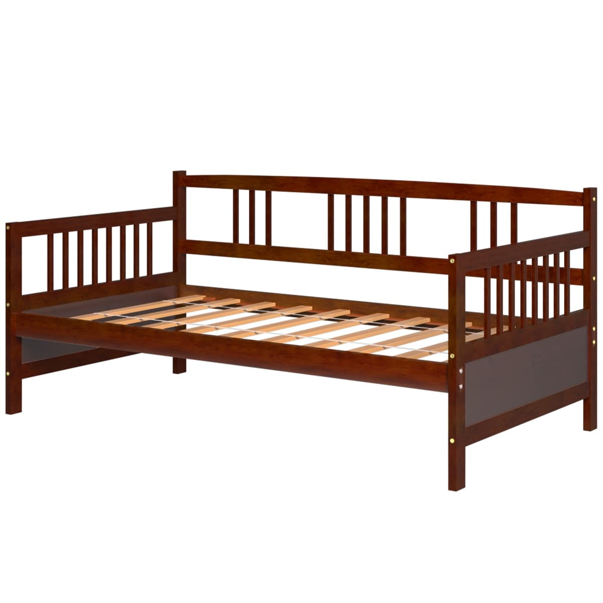 Ayelon Twin Cherry Wood Bed Frame with Headboard in the Beds department ...