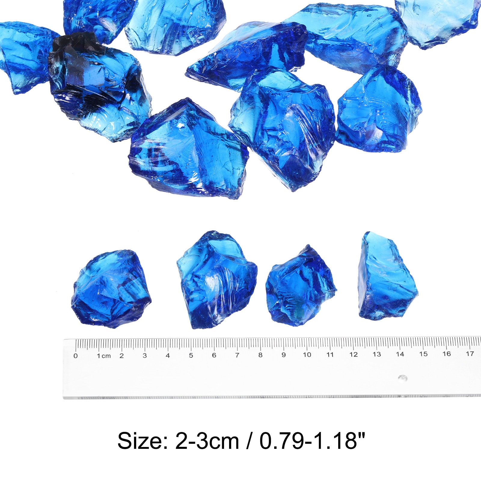 Unique Bargains Fire Glass for Fire Pit 2-3cm(1/9inch) High Luster ...