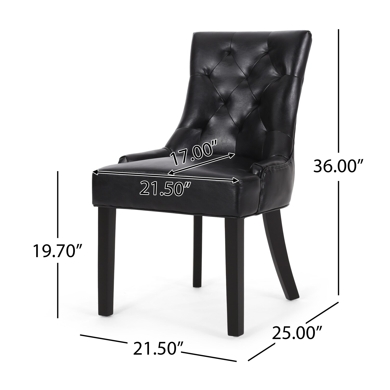 Streamdale Furniture Streamdale Tufted Diamond Stitch Dining Chair (Set ...