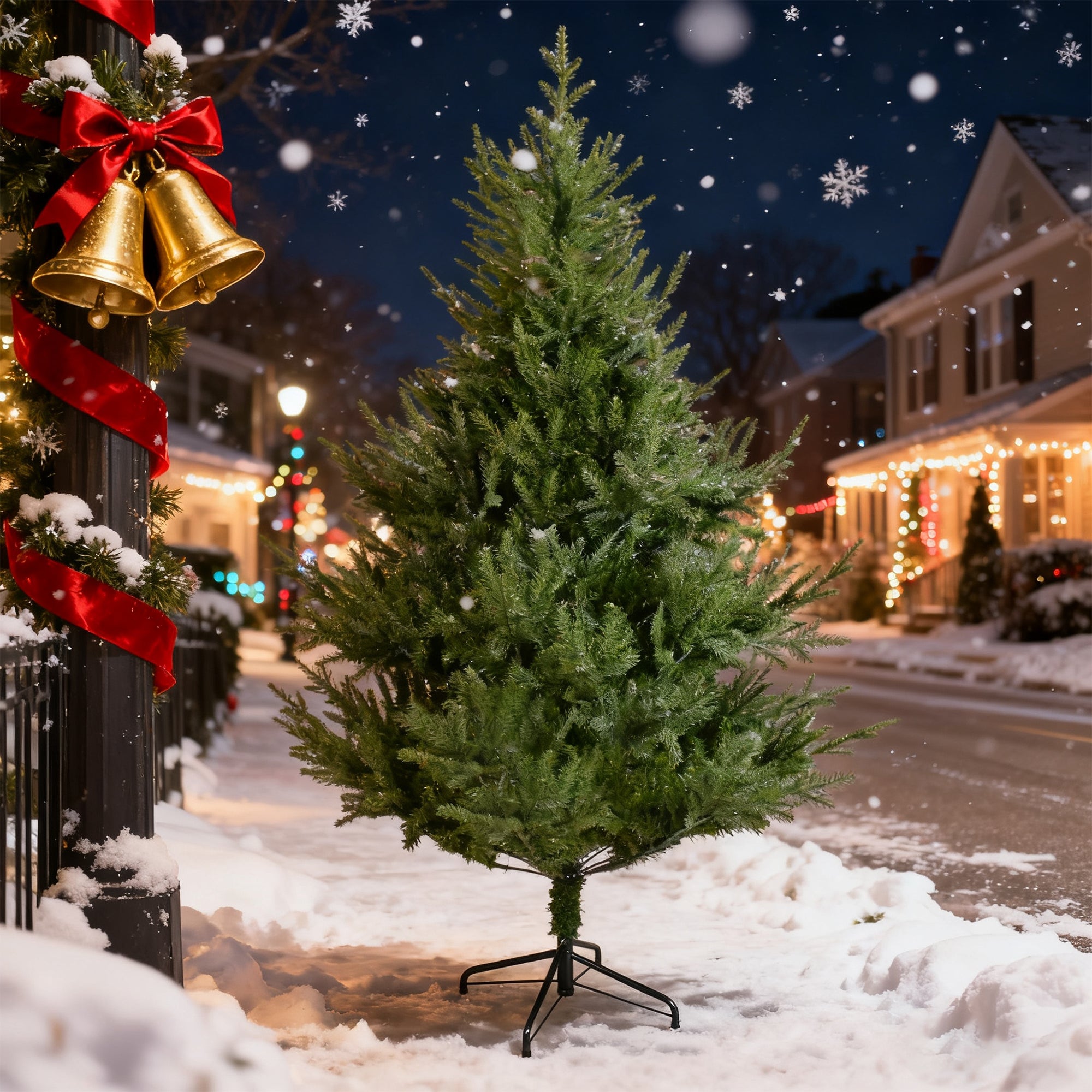 Boyel Living 7FT Curved Christmas Tree – an 84-inch green Christmas ...