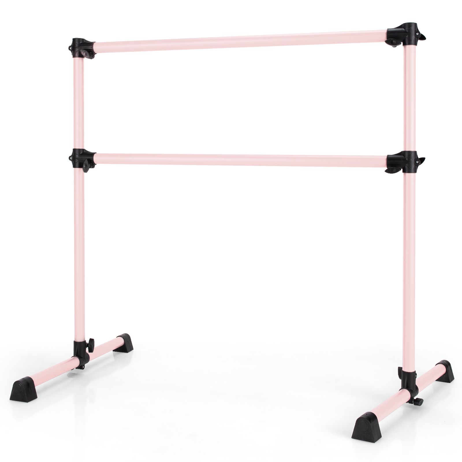 Slickblue Double Bar Ballet Barre with Height Adjustment Freestanding ...