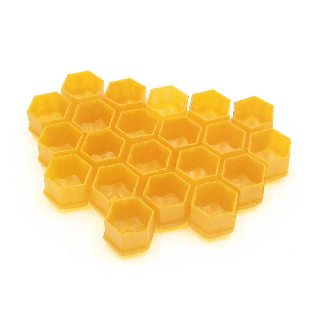 Unique Bargains 20pcs 21mm Yellow Plastic Wheel Lug Nut Bolt Cover Cap ...