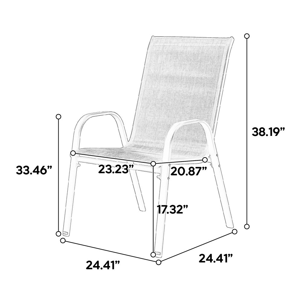Clihome 2 Woven Stackable Gray Aluminum Frame Stationary Chaise Lounge ...