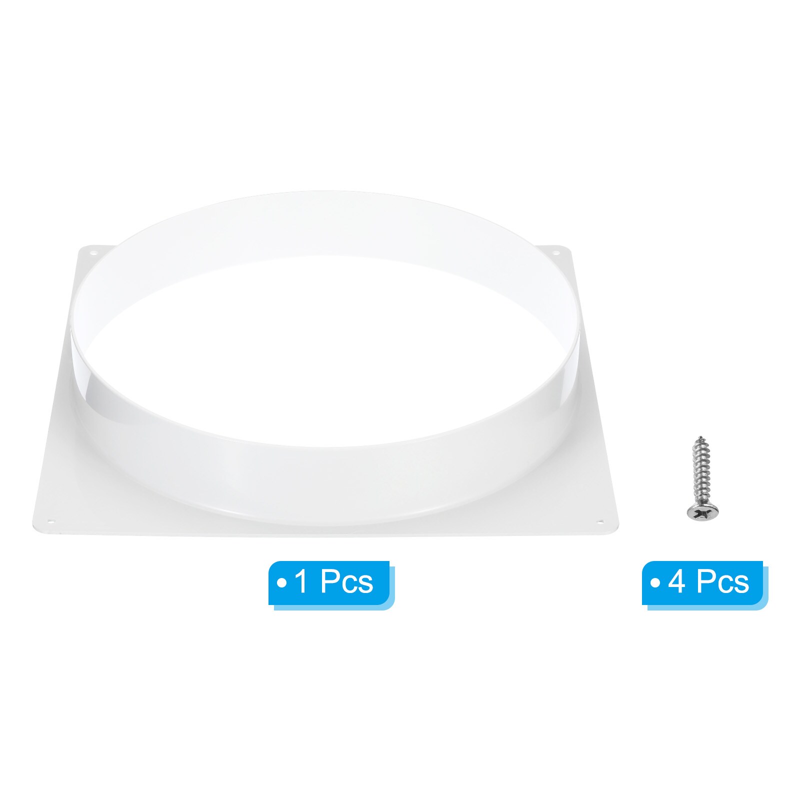 PATIKIL 12-Inch Duct Connector Flange Dryer Vent Wall Plate Square to ...