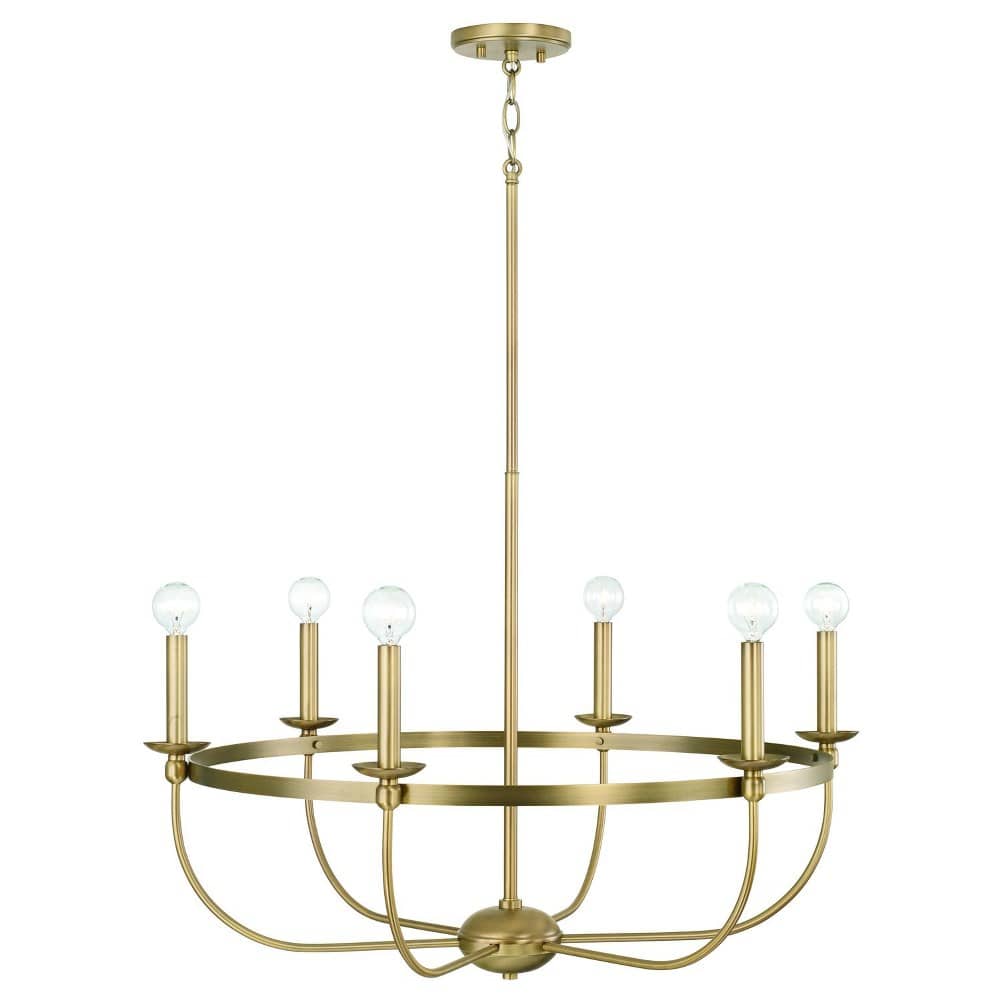 Capital Lighting Rylann Aged Brass 6 - Light Chandelier - Hardwired ...