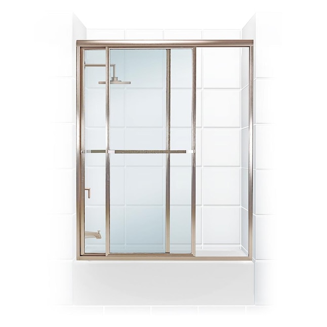 Coastal Shower Doors Paragon Brushed Nickel 55 In Framed Sliding