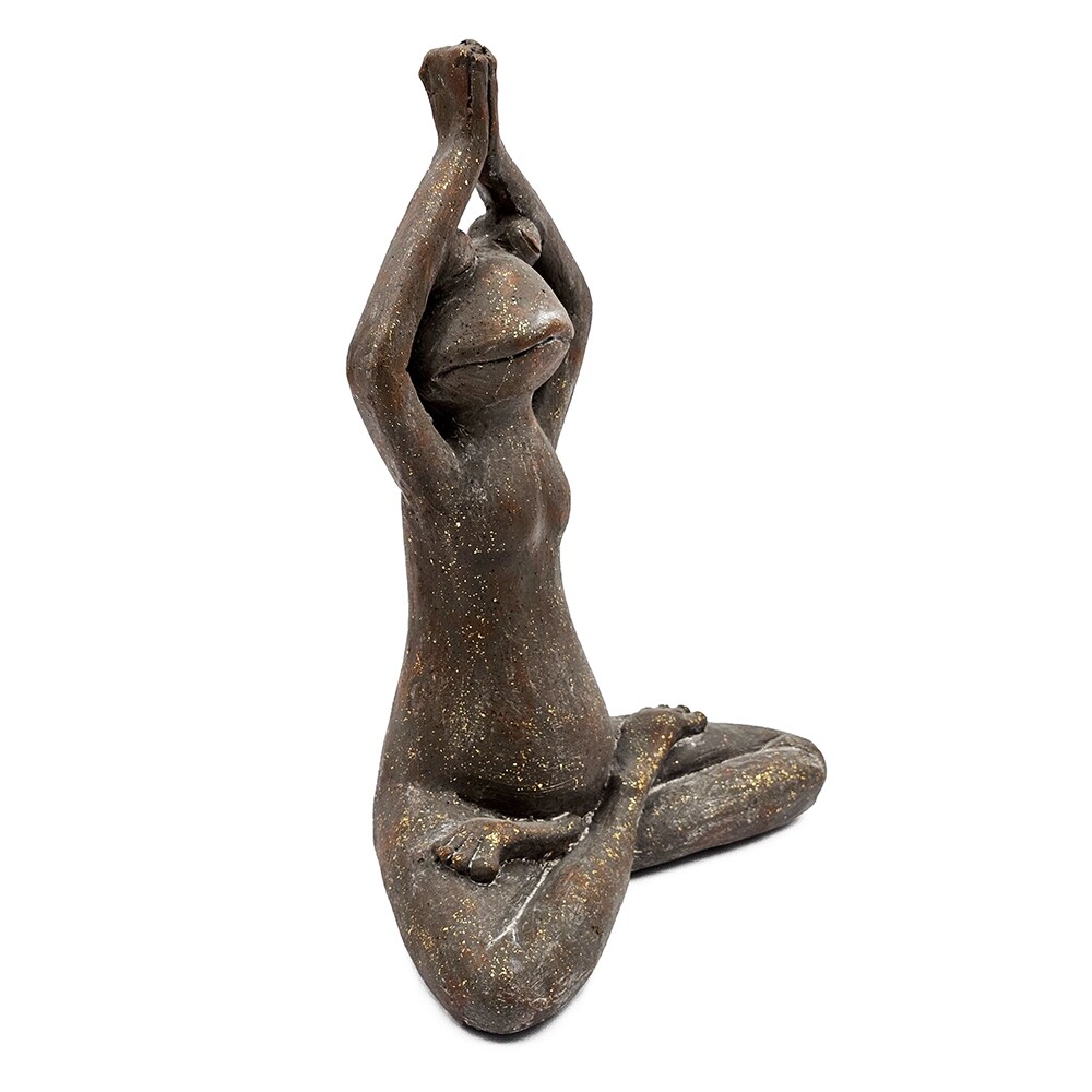 Watnature Decorative Garden Figurine Tan Brown Magnesium Namaste Yoga ...