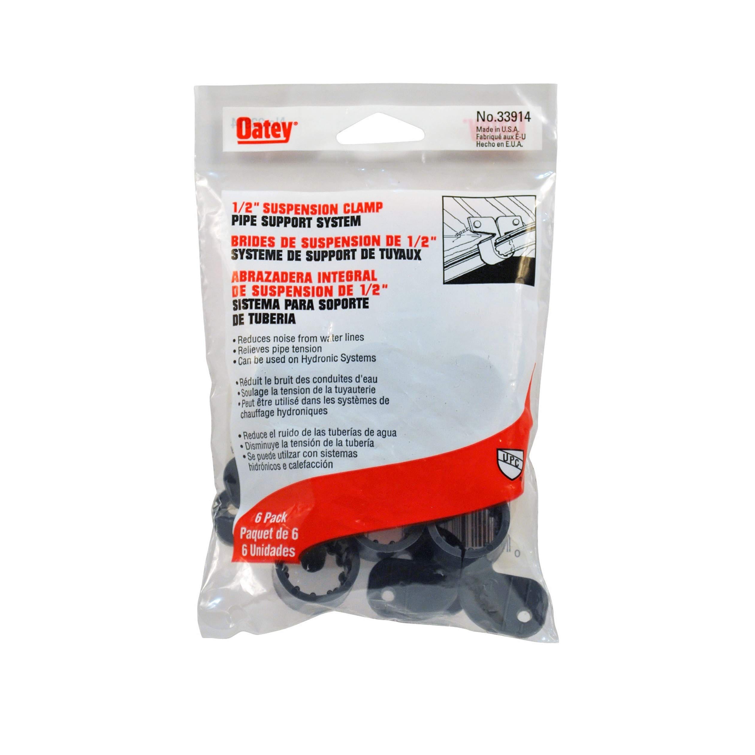 Oatey 1/2 in. Half Clamp Suspension Pipe Clamp (6/Bag) in the Pipe ...