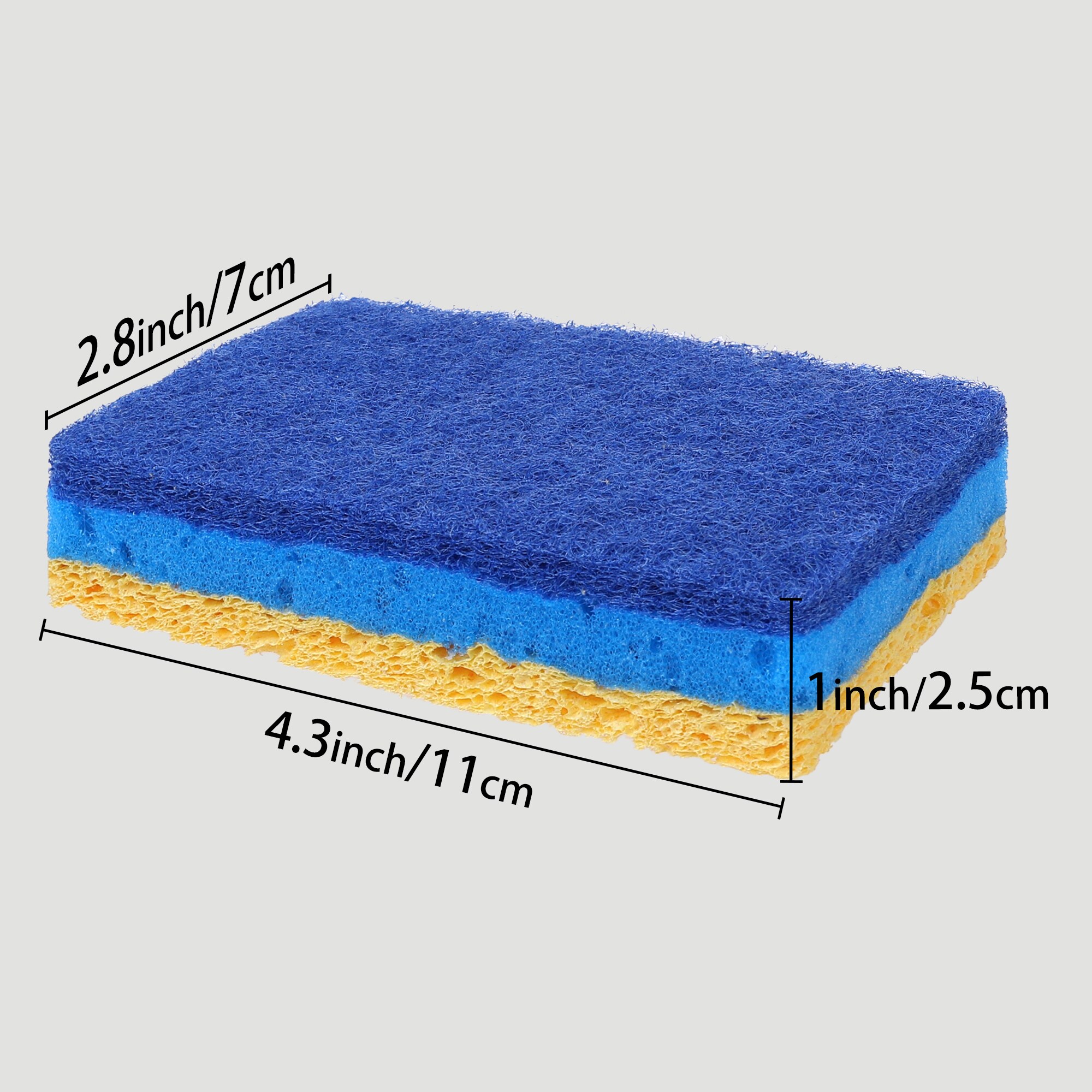 Unique Bargains Non-Scratch Scrub Dish Sponges Dual-Sided Cleaning ...