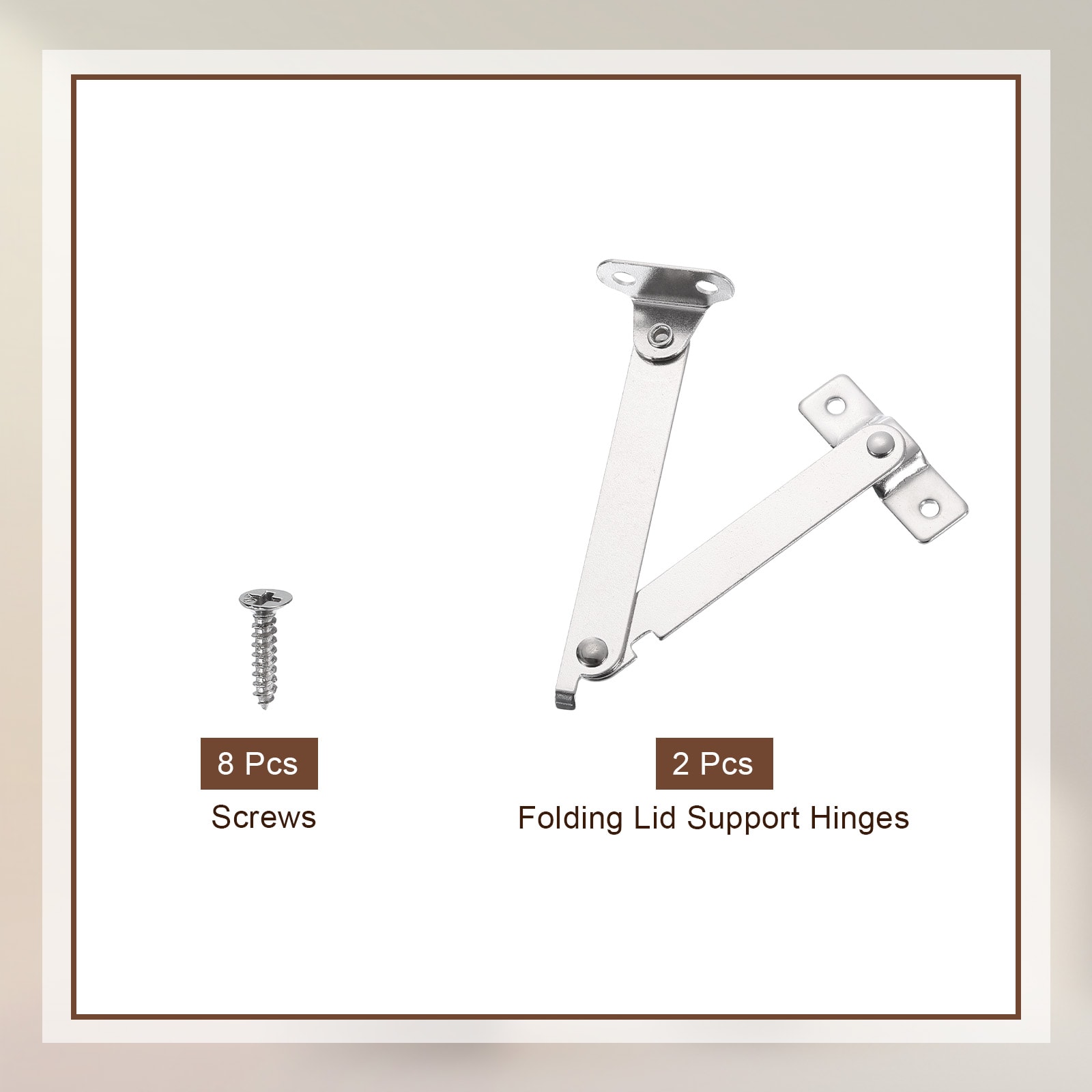 Unique Bargains 2pcs 3.4Inch Folding Lid Support Hinges Lift Up Stay ...