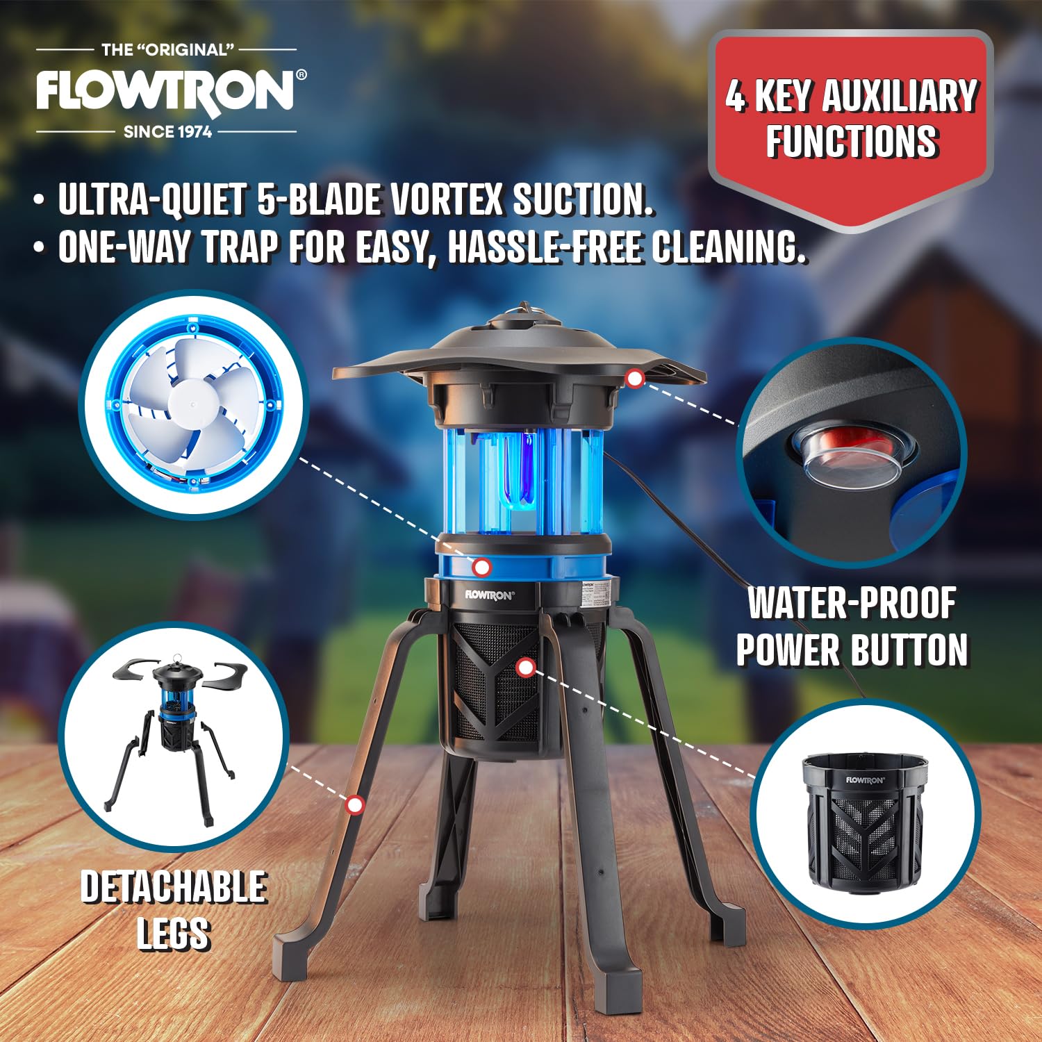 Flowtron Indoor Outdoor Bug Trap Zapper Electric Insect Killer with UV ...
